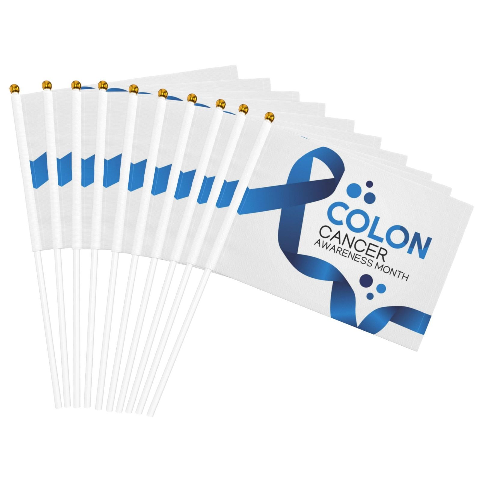 Colon Cancer Awareness Month Flag Small Mini Hand Held Flags Small ...