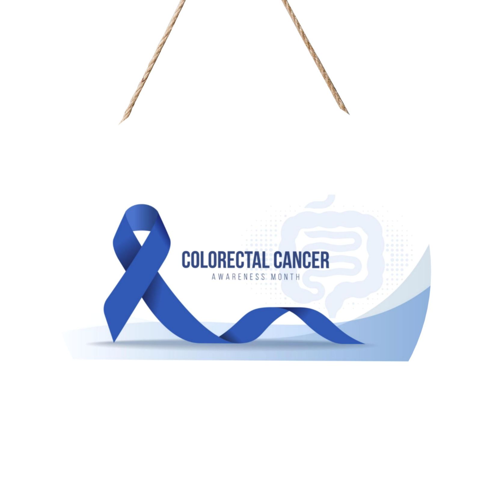 Colon Cancer Awareness Month Wooden Hanging Sign Ornament Welcome Sign ...