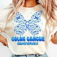 Colon Cancer Awareness Shirt, Blue Ribbon Shirt, Colon Cancer Butterfly ...