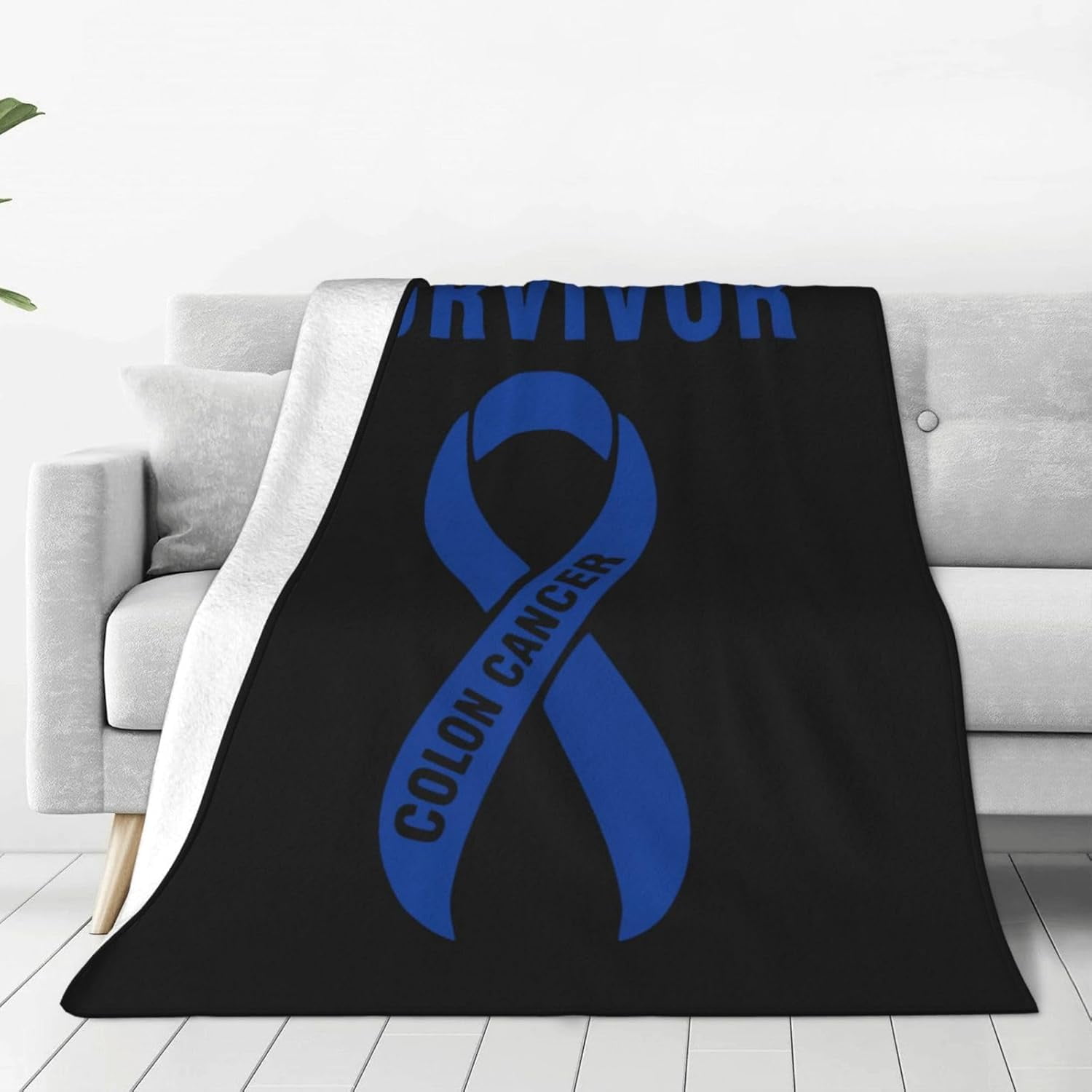 Colon Cancer Awareness Survivor Blankets Super Soft Flannel Cozy ...