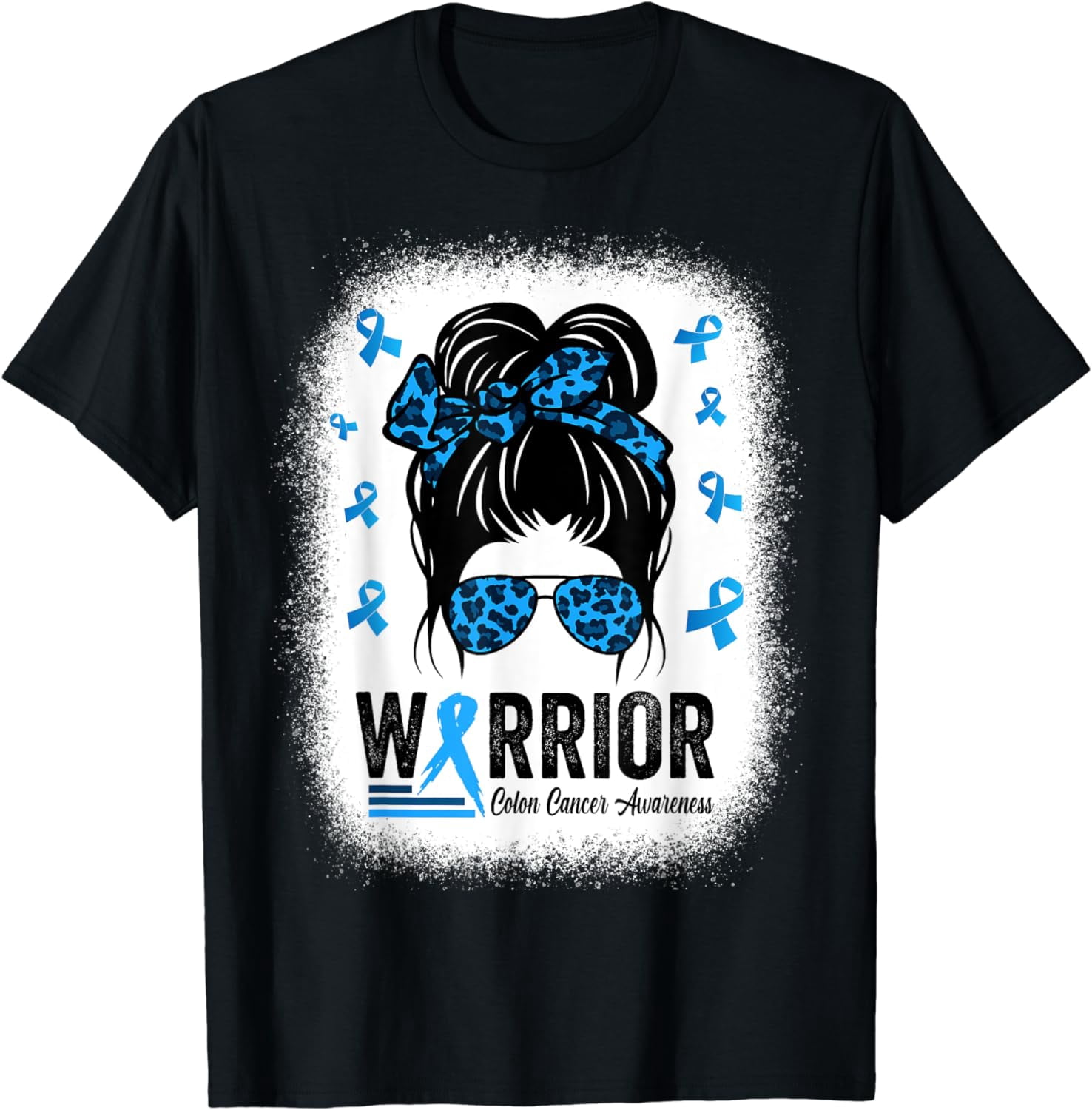 Colon Cancer Awareness Warrior Fighter Bleached Mom T-Shirt - Walmart.com