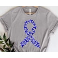 Colon Cancer Blue Ribbon Tshirt Cancer Awareness Tee Cancer Support ...