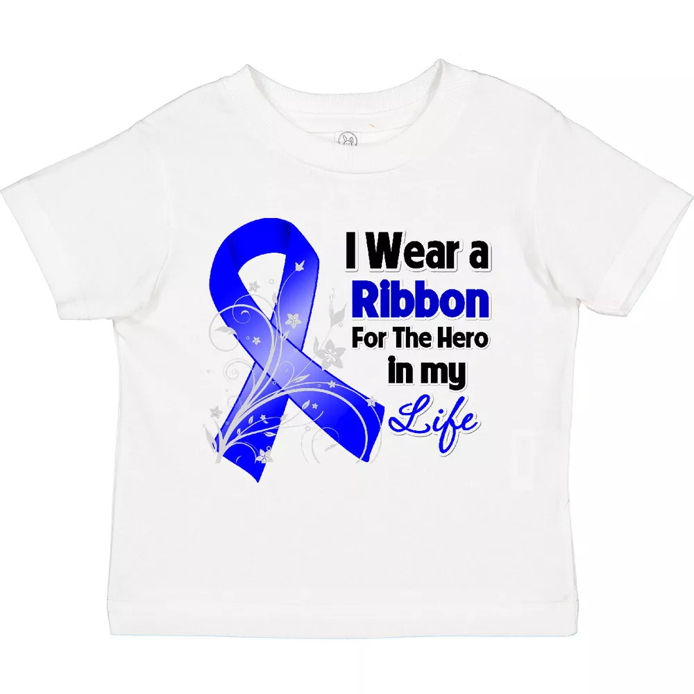 Colon Cancer Ribbon Hero In My Life Toddler T-Shirt - Hdd Awareness I ...
