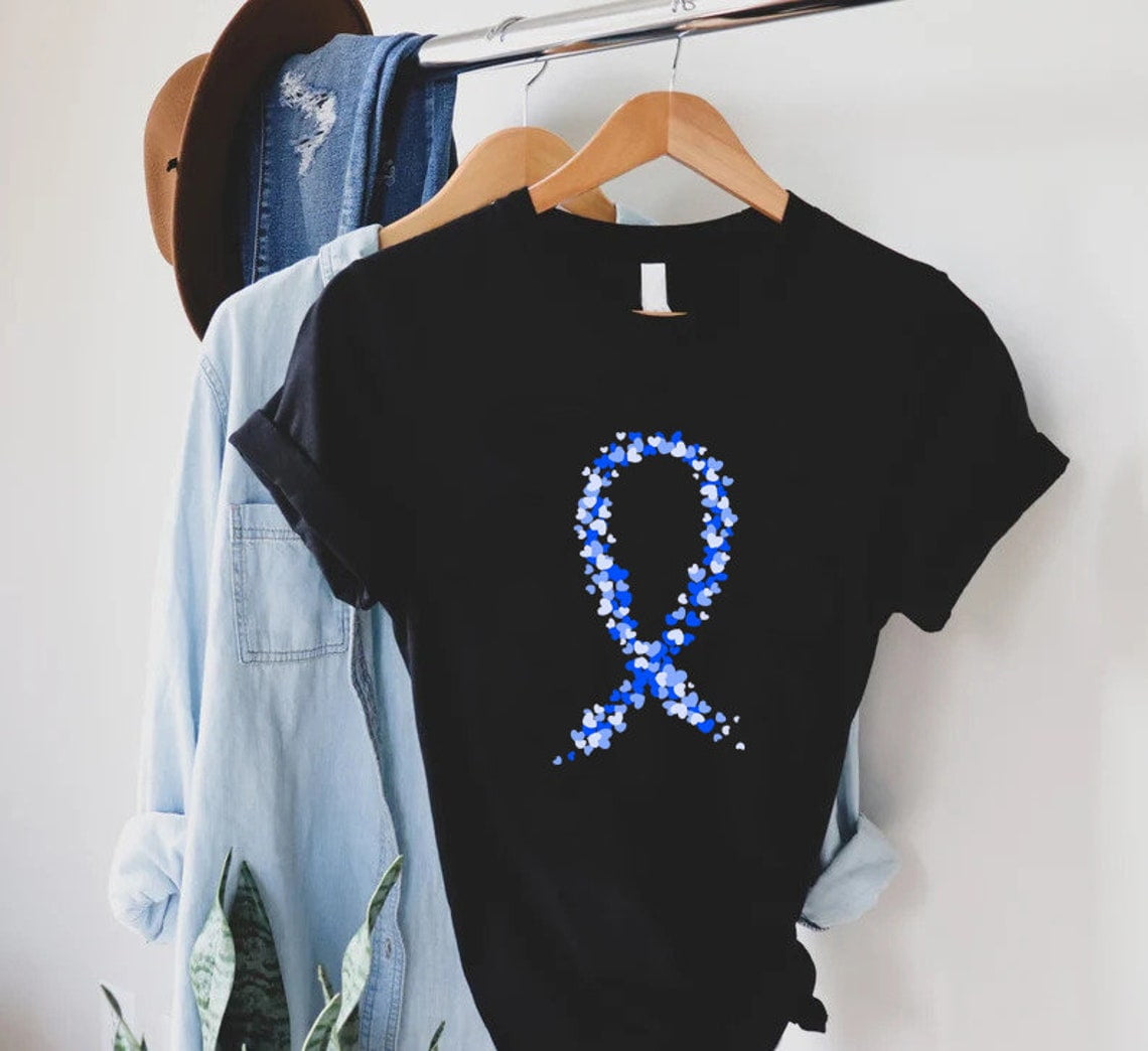 Colon Cancer Ribbon Shirt, Colon Cancer Awareness Gift, Colon Cancer ...