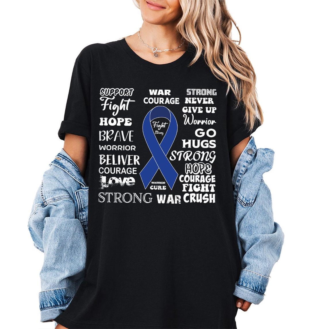 Colon Cancer Shirt, Colon Cancer Awareness Shirt, Colon Cancer Ribbon ...