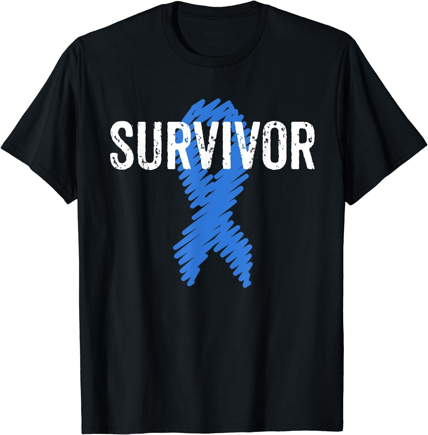 Colon Cancer Survivor Awareness Colonoscopy Blue T-Shirt - Walmart.com