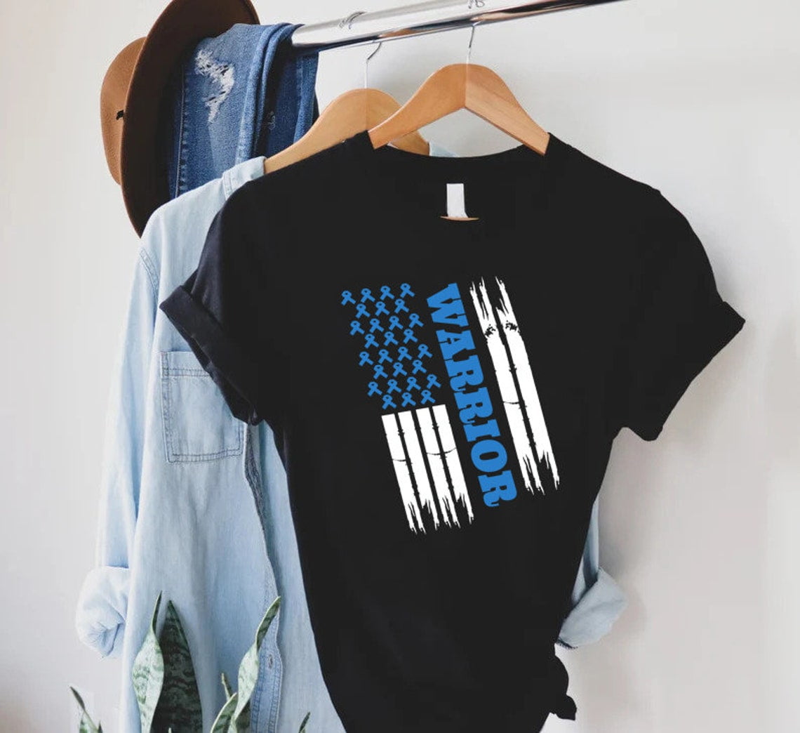 Colon Cancer Warrior Shirt, Colon Cancer Awareness Tee, Cancer Survivor ...