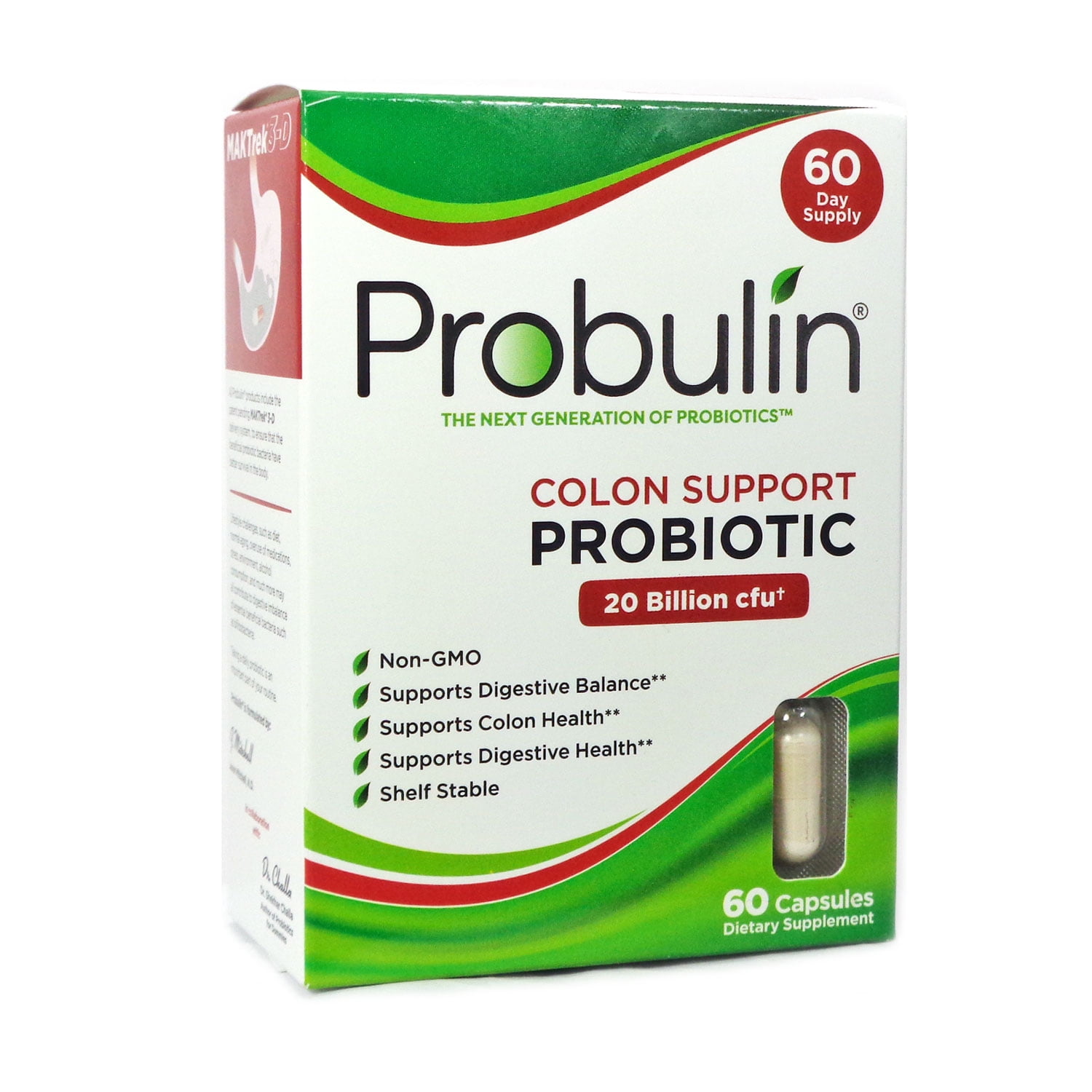 Colon Support Probiotic by Probulin - 60 Capsules - Walmart.com