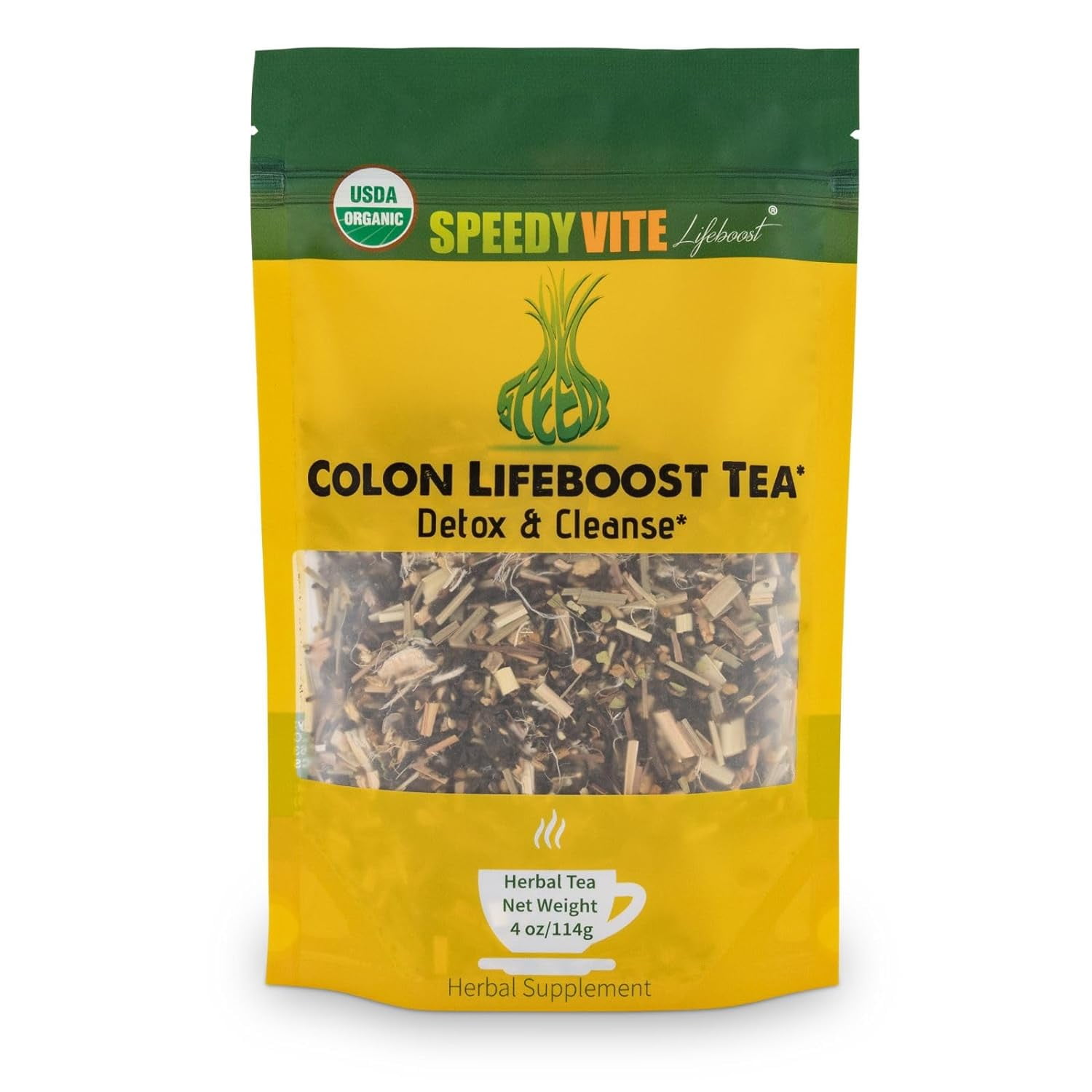 Colon Tea Detox and Cleanse - Organic Pu'er Tea with Ginger, Lemongrass ...