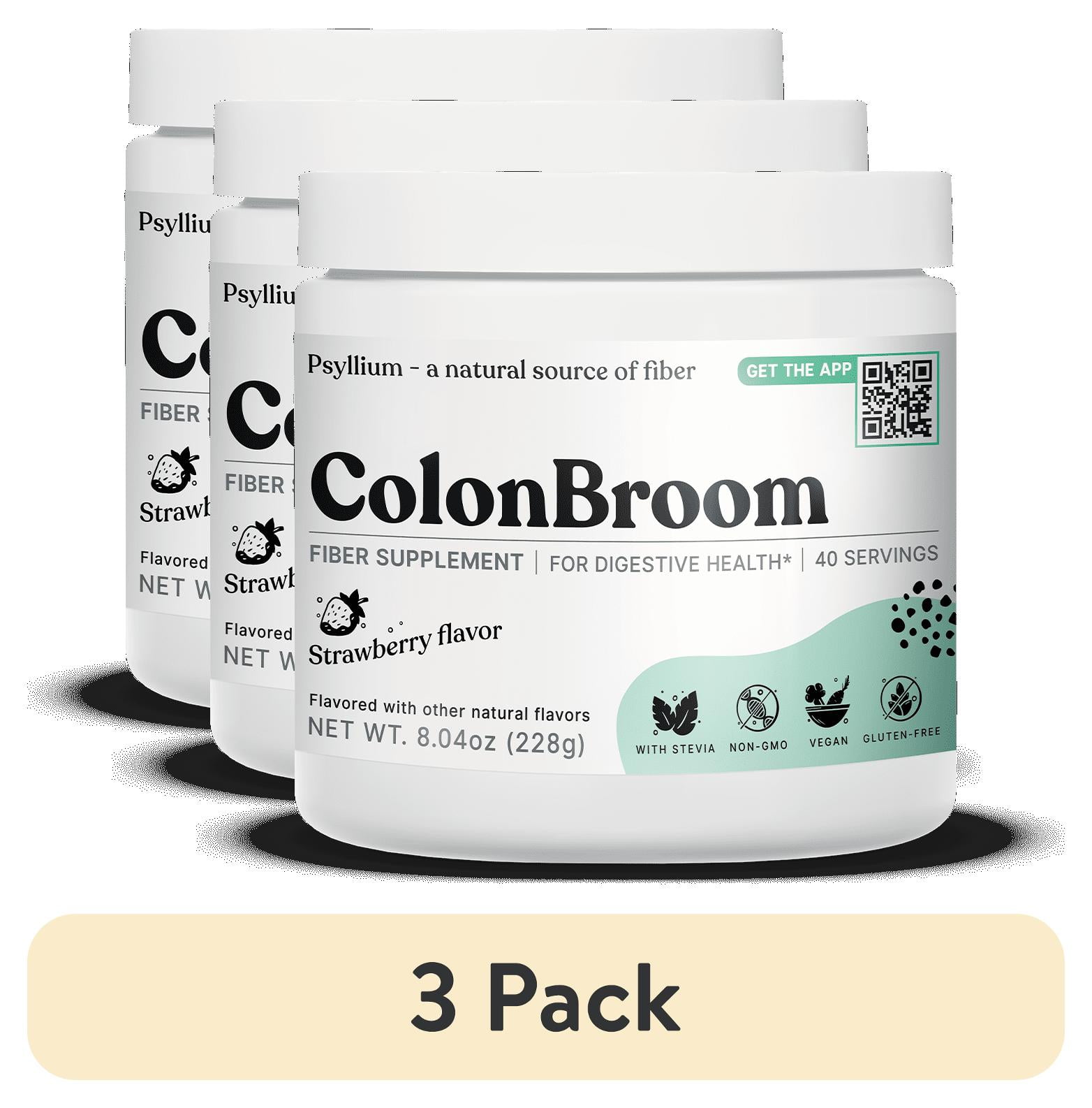 (3 pack) ColonBroom Psyllium Husk Powder Colon Cleanser - Fiber ...