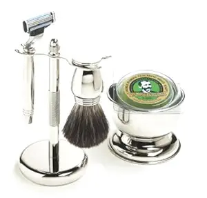 Colonel Conk Model 196 5-Piece Chrome Mach 3 Shave Set, Includes Razor ...