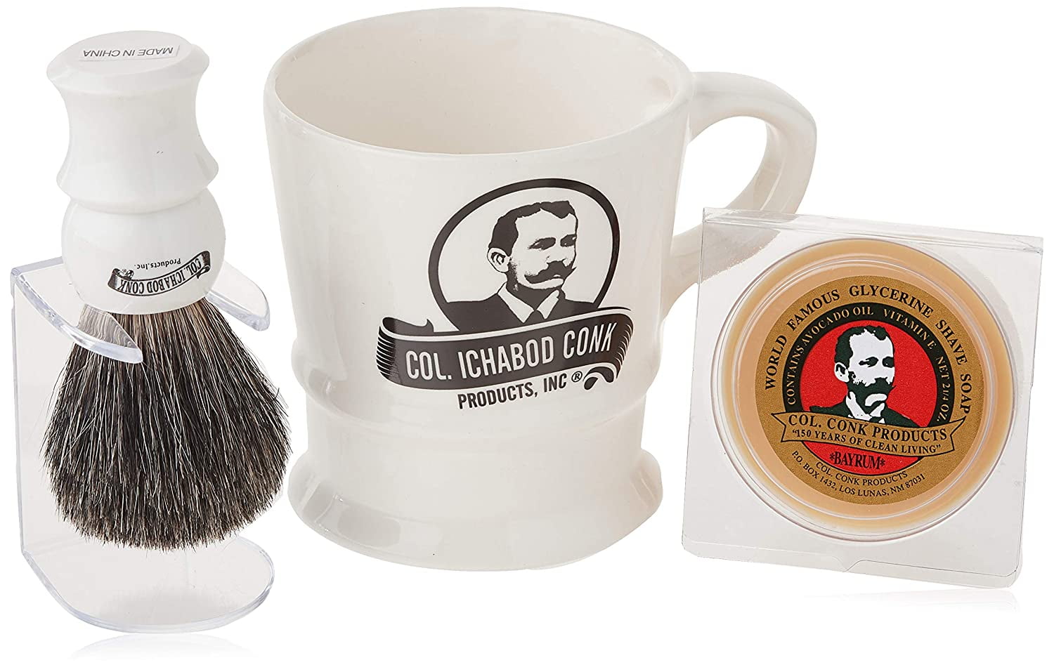Colonel Conk Model 221 Mug, Mixed Badger Brush and Soap - Walmart.com