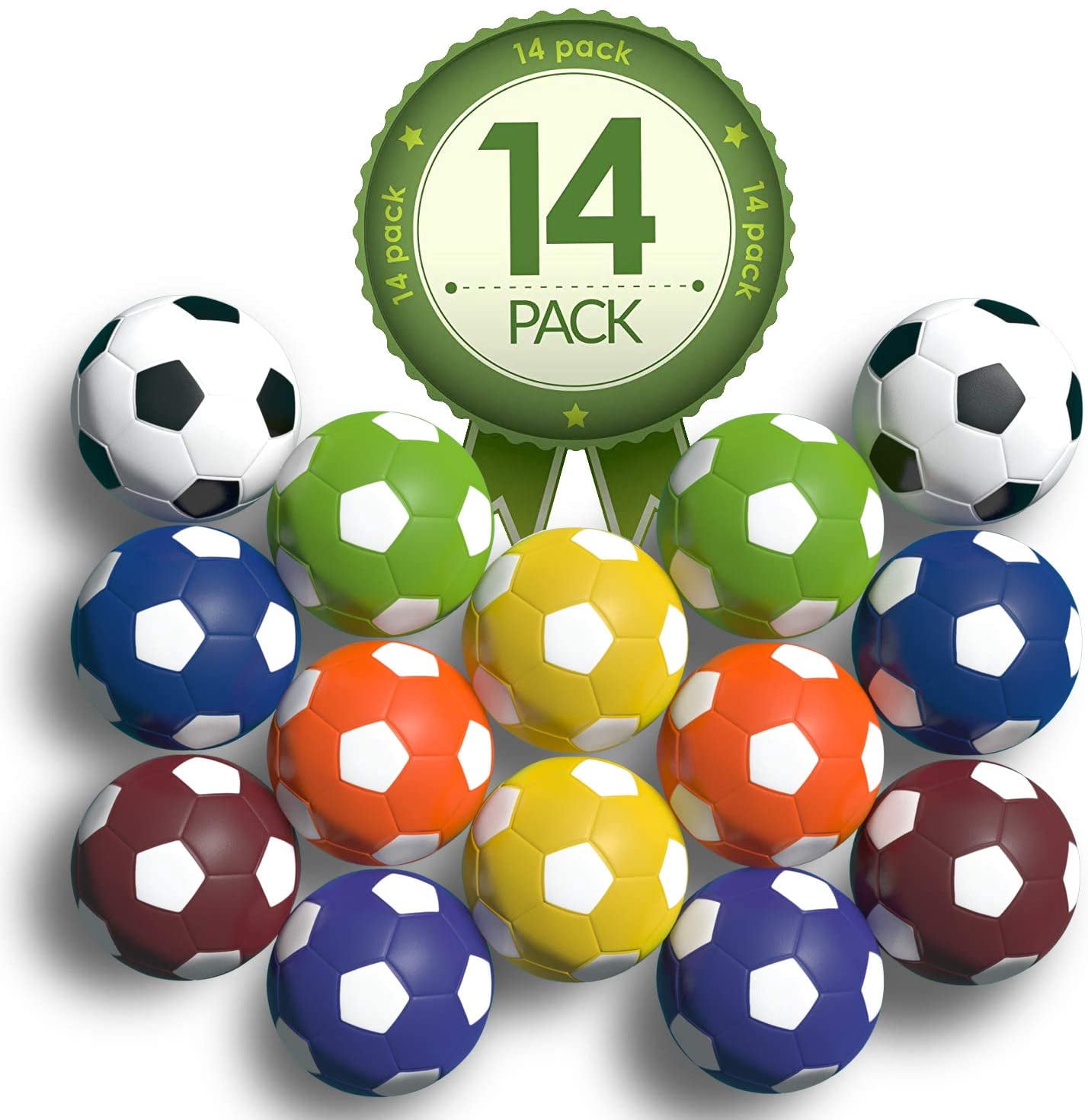 Colonel Pickles Novelties Foosball Table Replacement Foosballs- 14 Pack ...