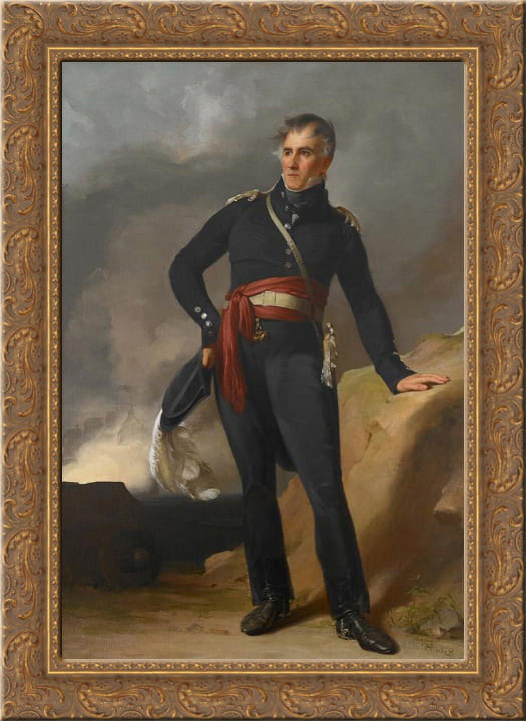 Colonel Samuel Boyer Davis 24x18 Gold Ornate Wood Framed Canvas Art by ...