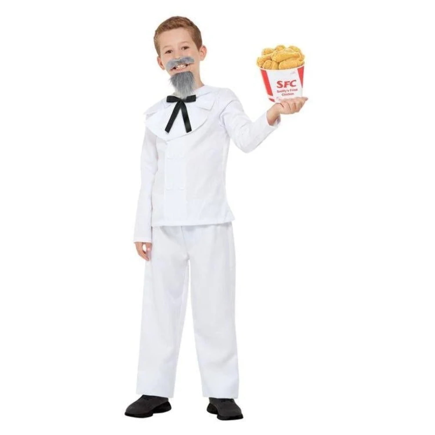 KFC Colonel Sanders Halloween Child Costume Suit with Beard, White ...
