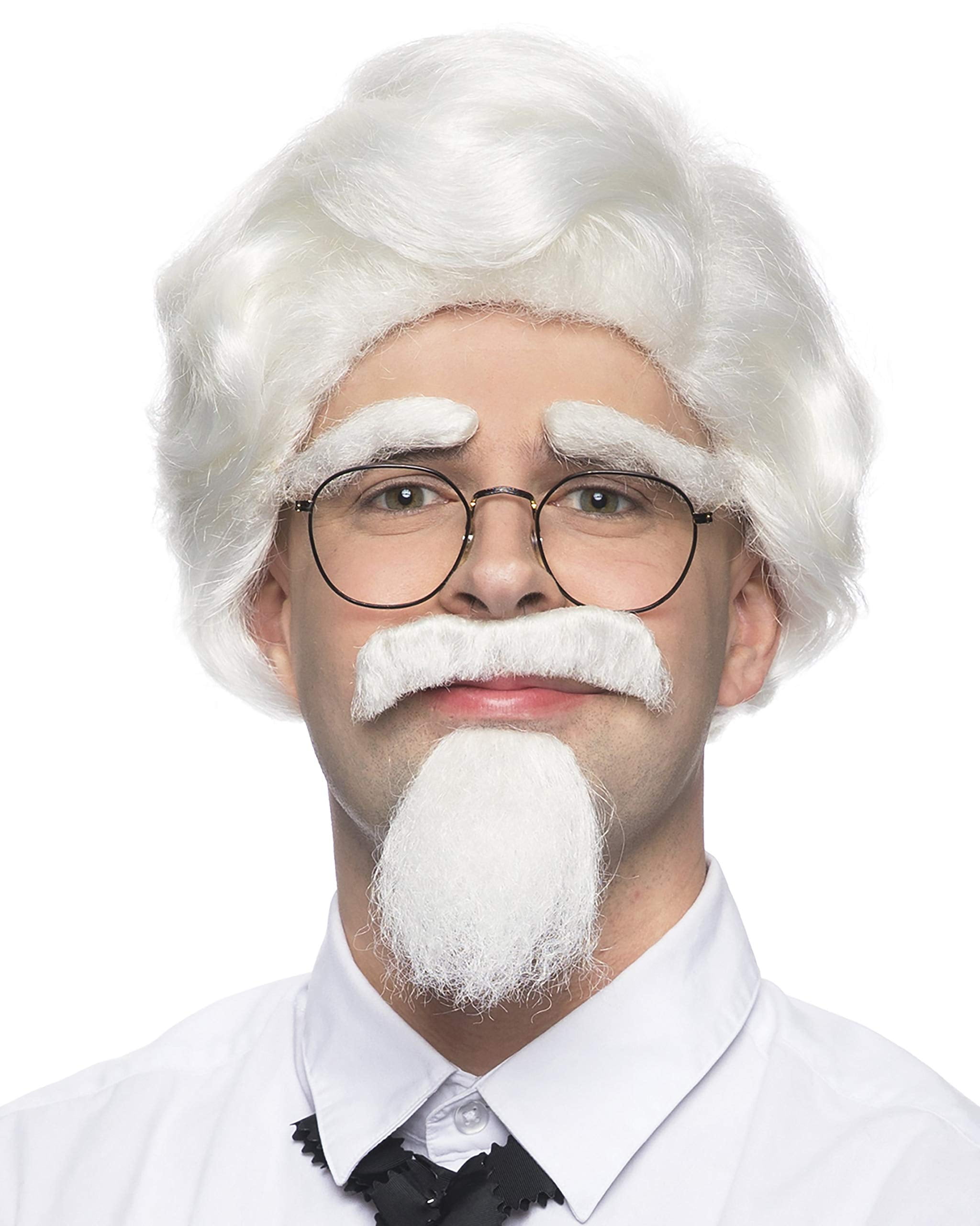Colonel Sanders Set Color White - Enigma Wigs Mustache Goatee Facial ...