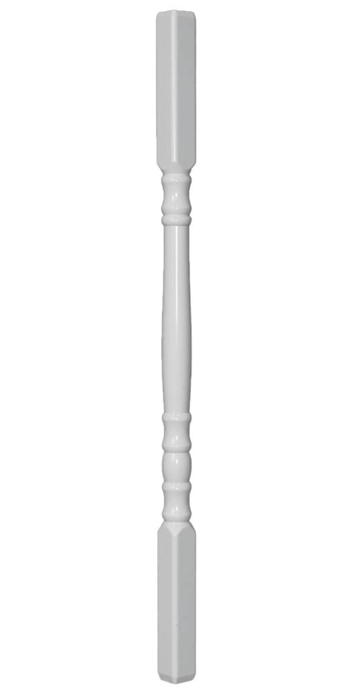 Colonial Baluster White PVC (Plastic) Spindle Picket 1-1/2" x 1-1/2" x ...