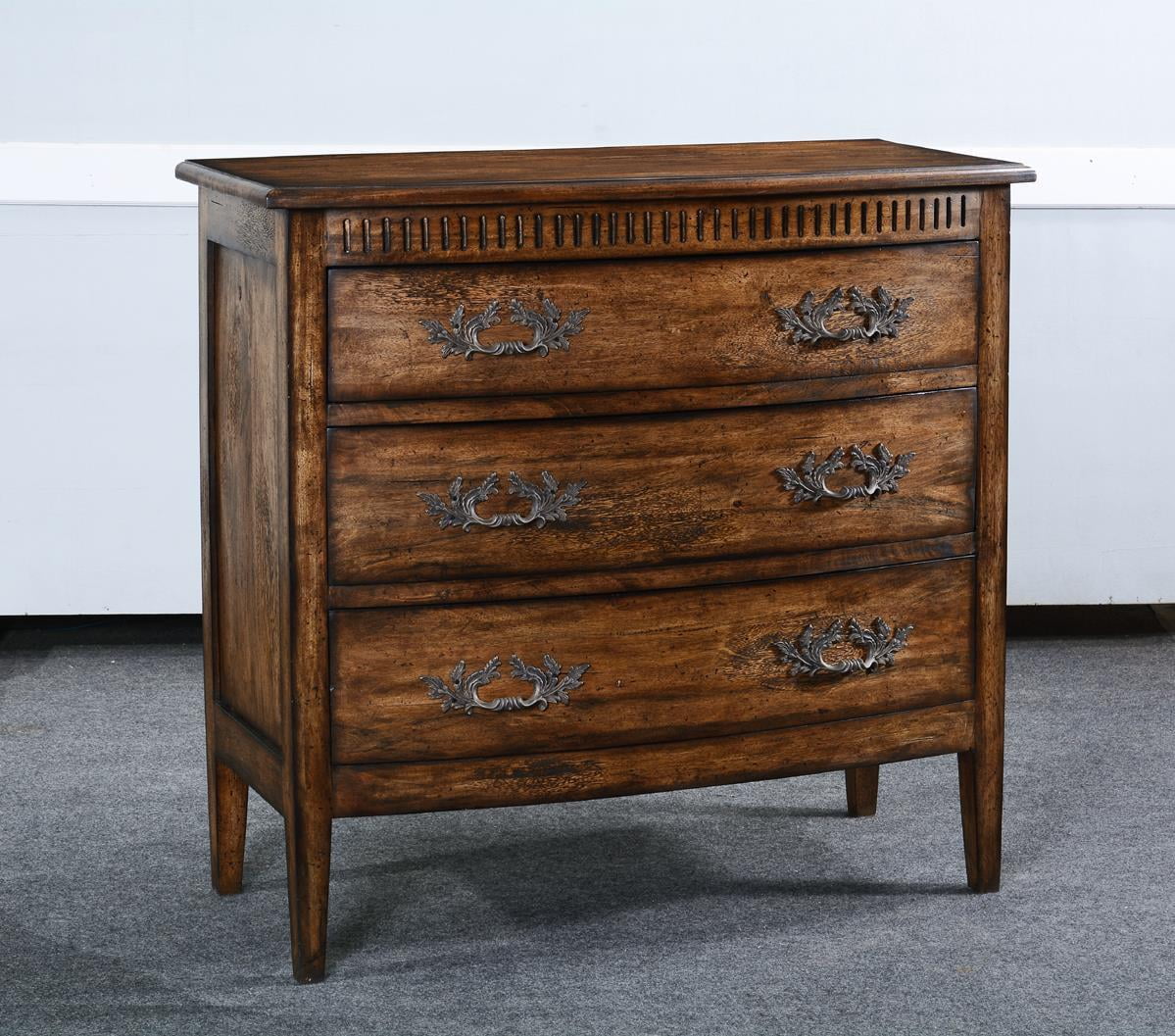 Colonial Bow Front Chest of Drawers-Rustic Pecan - Walmart.com