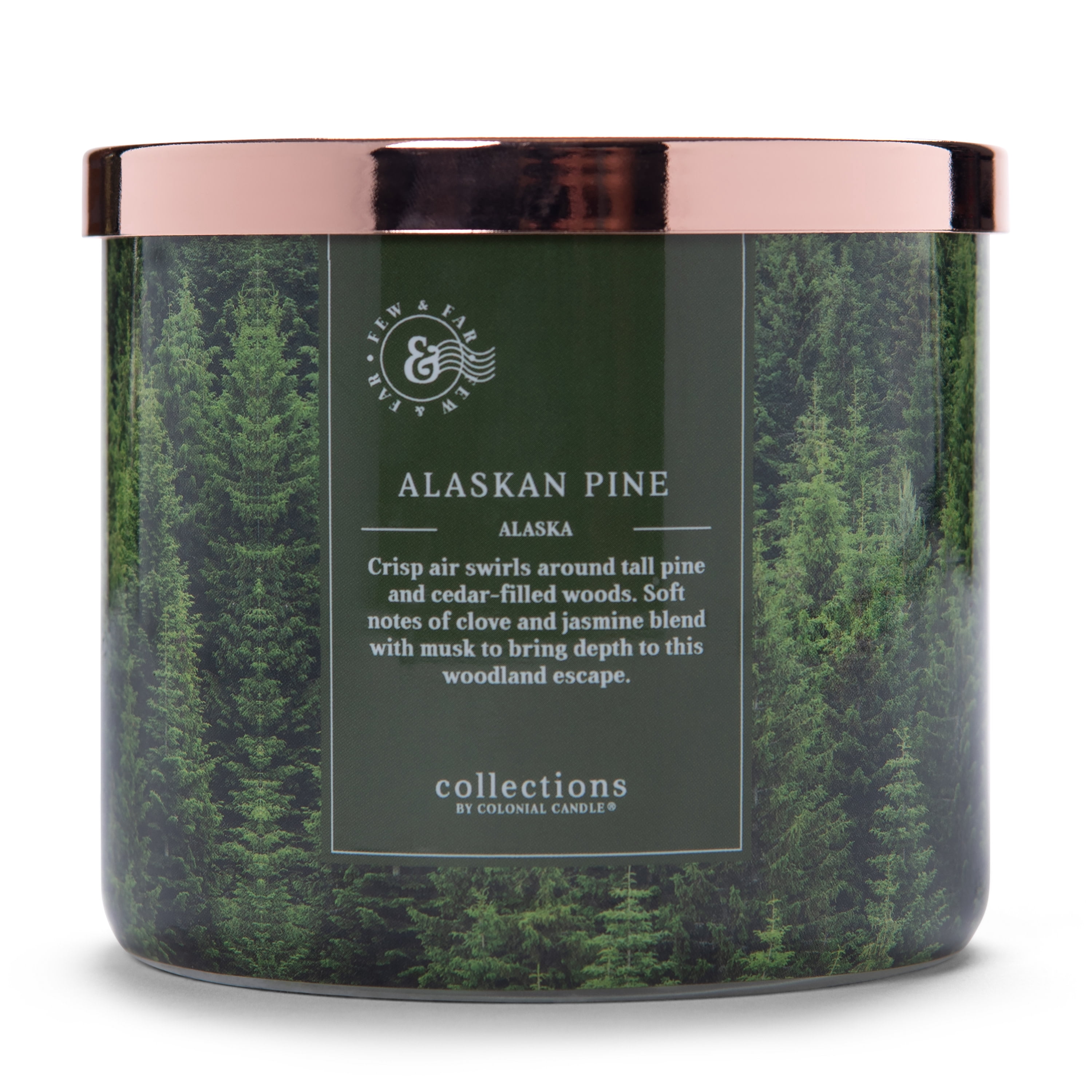 Colonial Candle Alaska Pine 14.5Oz, 3 Wick Candle, Green - Walmart.com