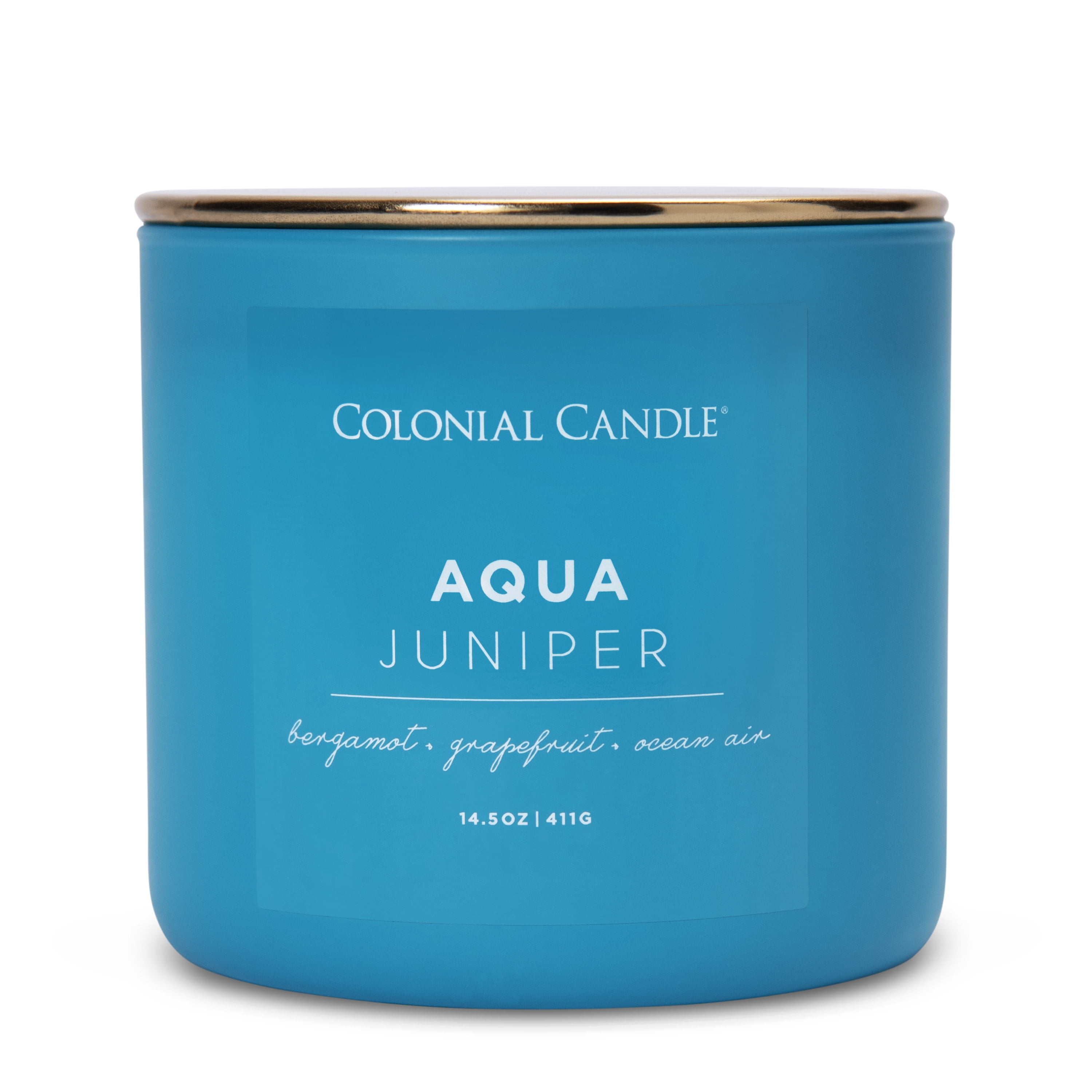 Colonial Candle Aqua Juniper 3 Wick Candle, 14.5 oz, Blue - Walmart.com