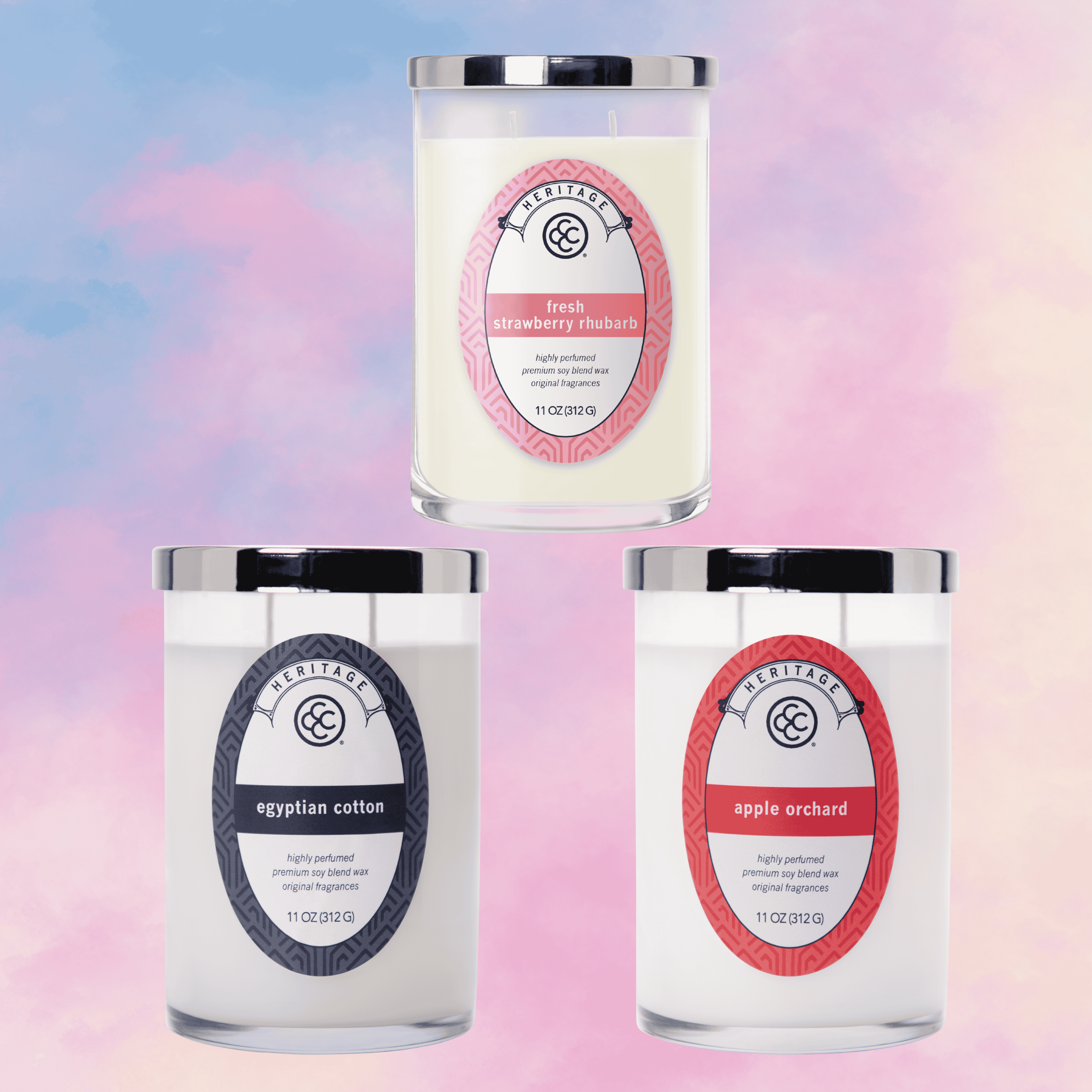 Colonial Candle Heritage Scented Jar Candle, Spring Set of 3, 11oz, 2 ...