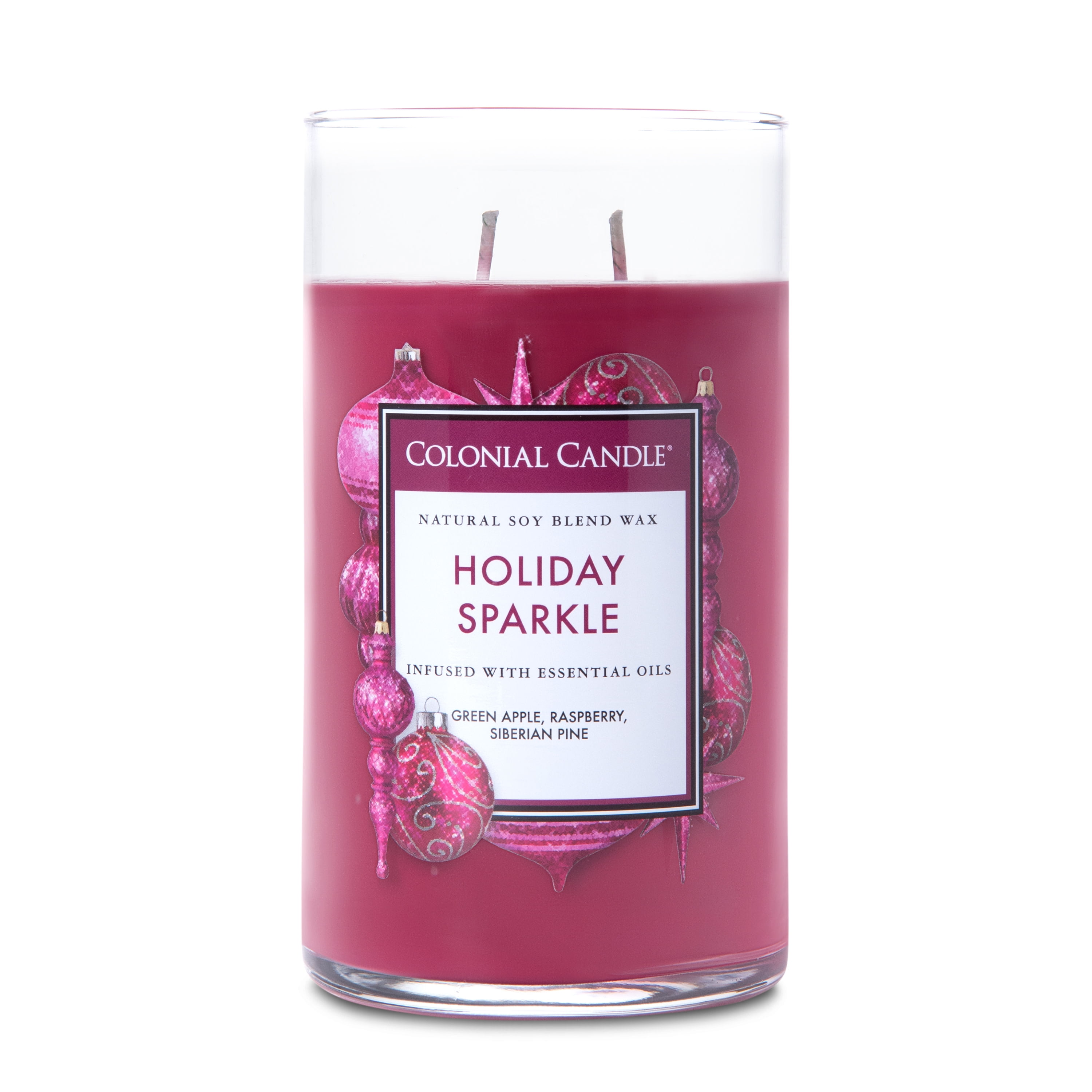Colonial Candle Classic Holiday Sparkle Scented Jar Candle, 2 Wick, 19 ...