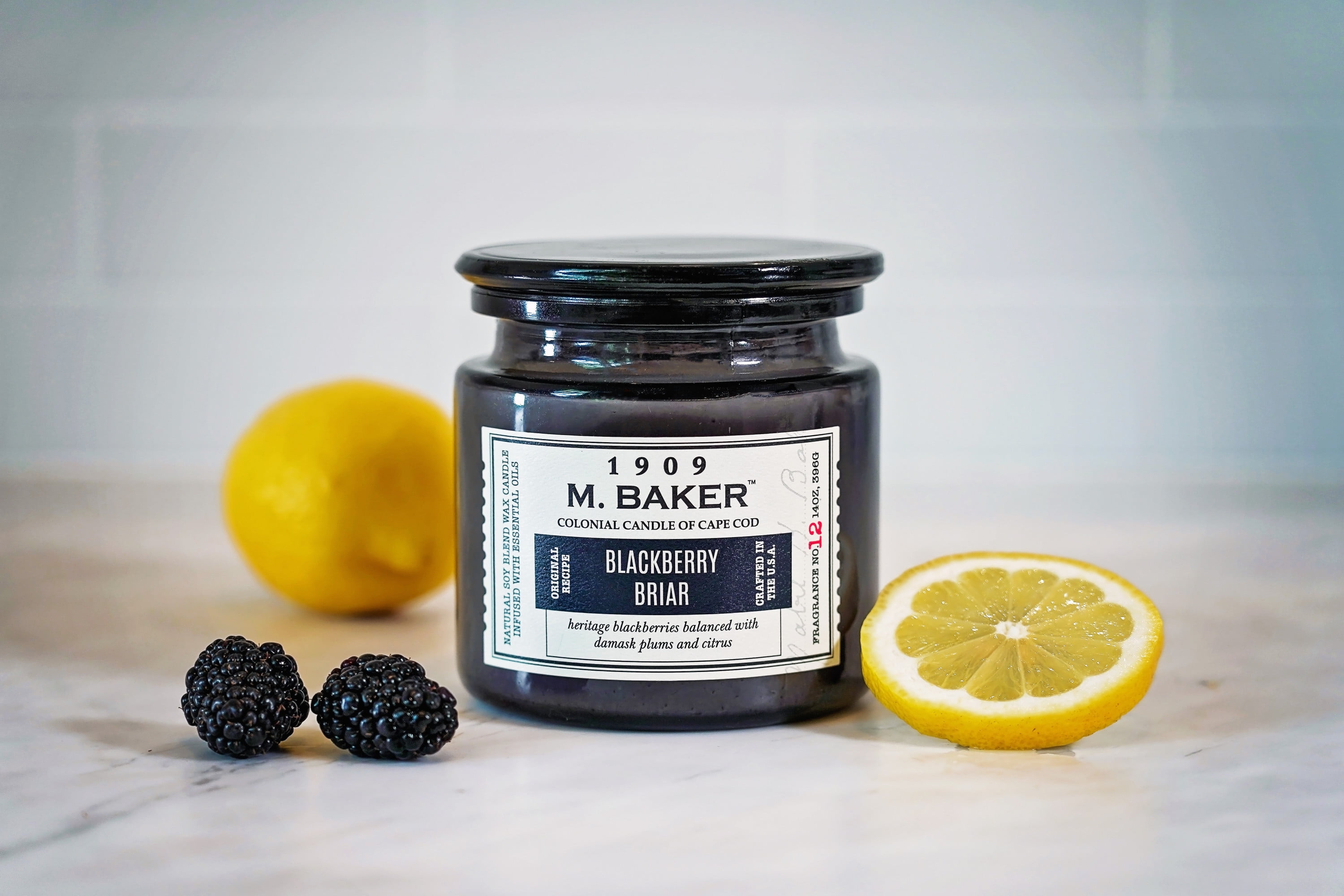 Colonial Candle M Baker Blackberry Briar Scented Jar Candle, 2 Wick, 14 ...