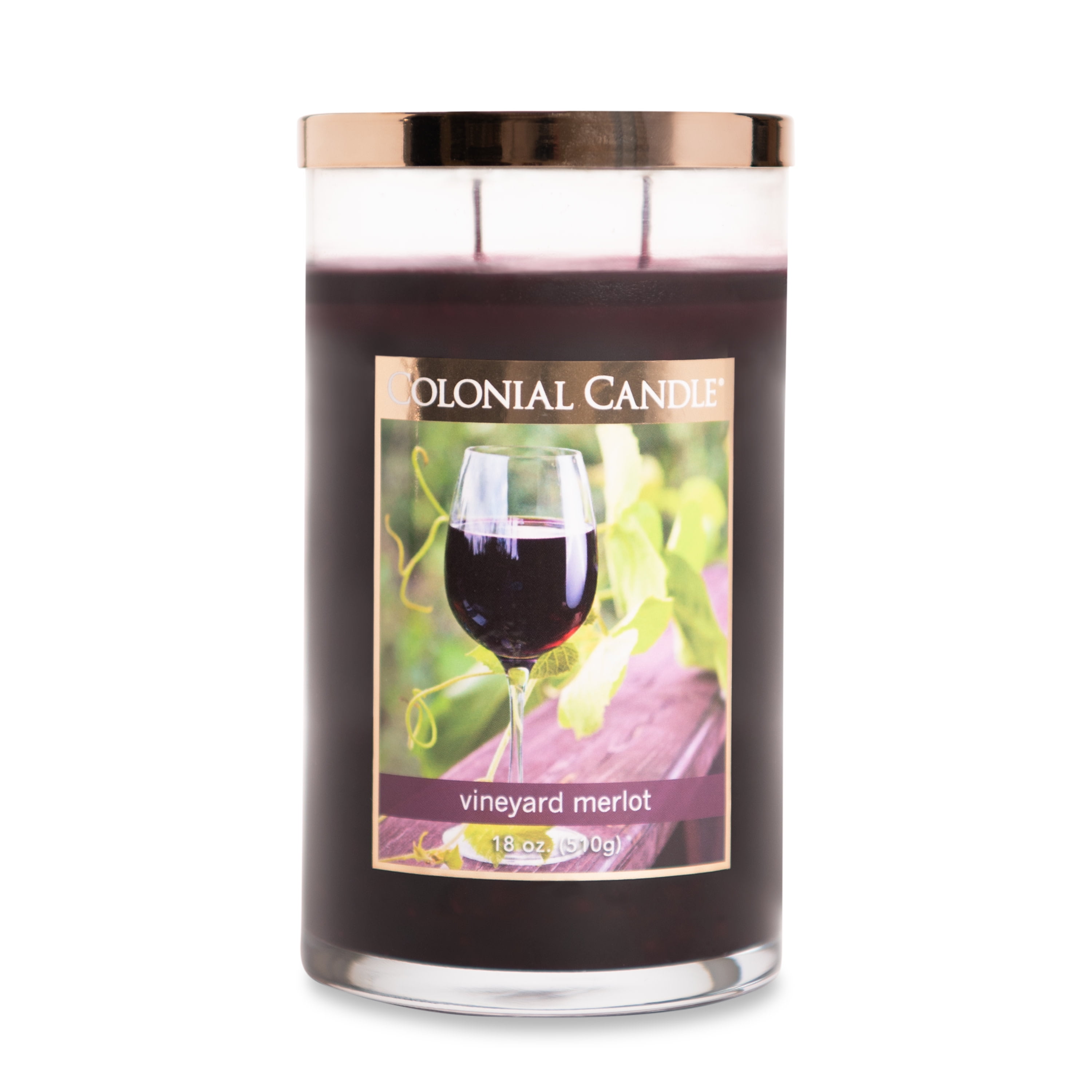 Colonial Candle Vineyard Merlot 18 Oz 2 Wick Candle, Purple - Walmart.com