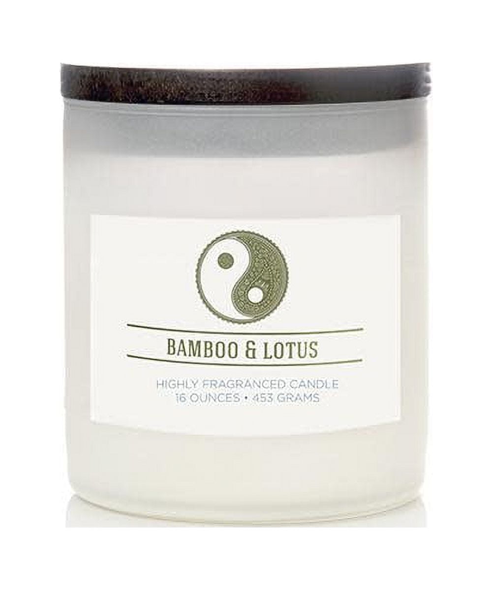 Colonial Candle Wellness Bamboo Lotus Scented Candle, 2 Wick, 16 oz, 60 ...
