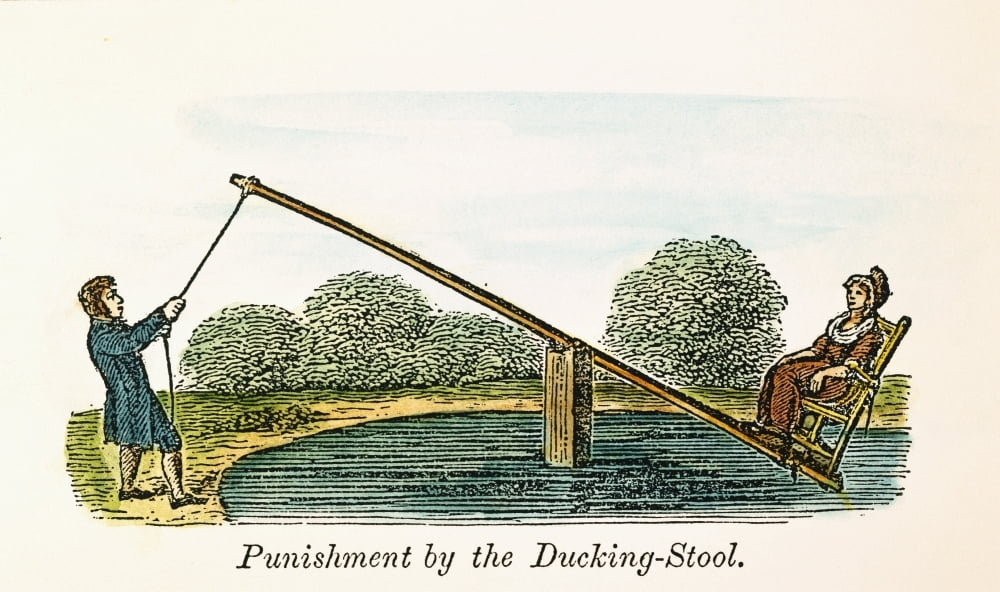 Colonial Ducking Stool. Npunishment By The Ducking Stool In Colonial ...