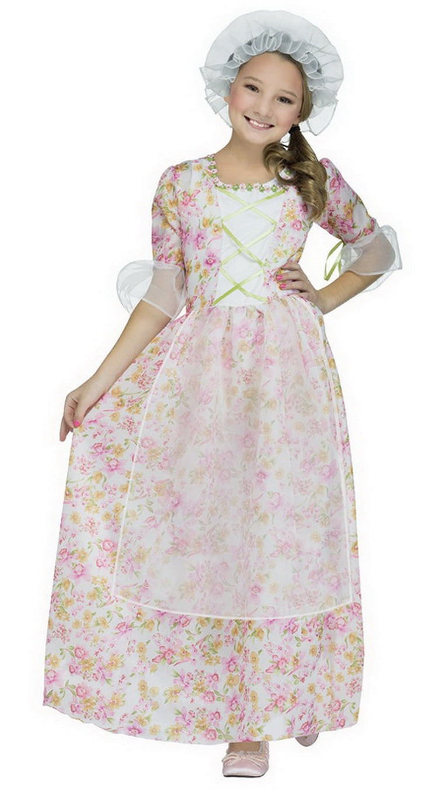 Fun World Big Girl's Little Girl's Colonial Cap & Apron Adult Costume ...