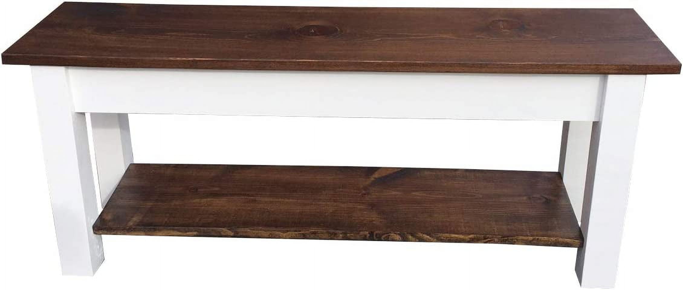 Colonial Harvest Bench with Shelf (24) - Walmart.com