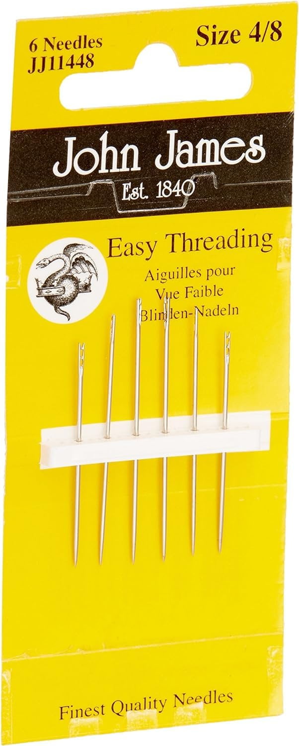 Colonial JJ114-48 Easy Threading Calyxeye Hand Needles, 4/8 6/ , Silver ...