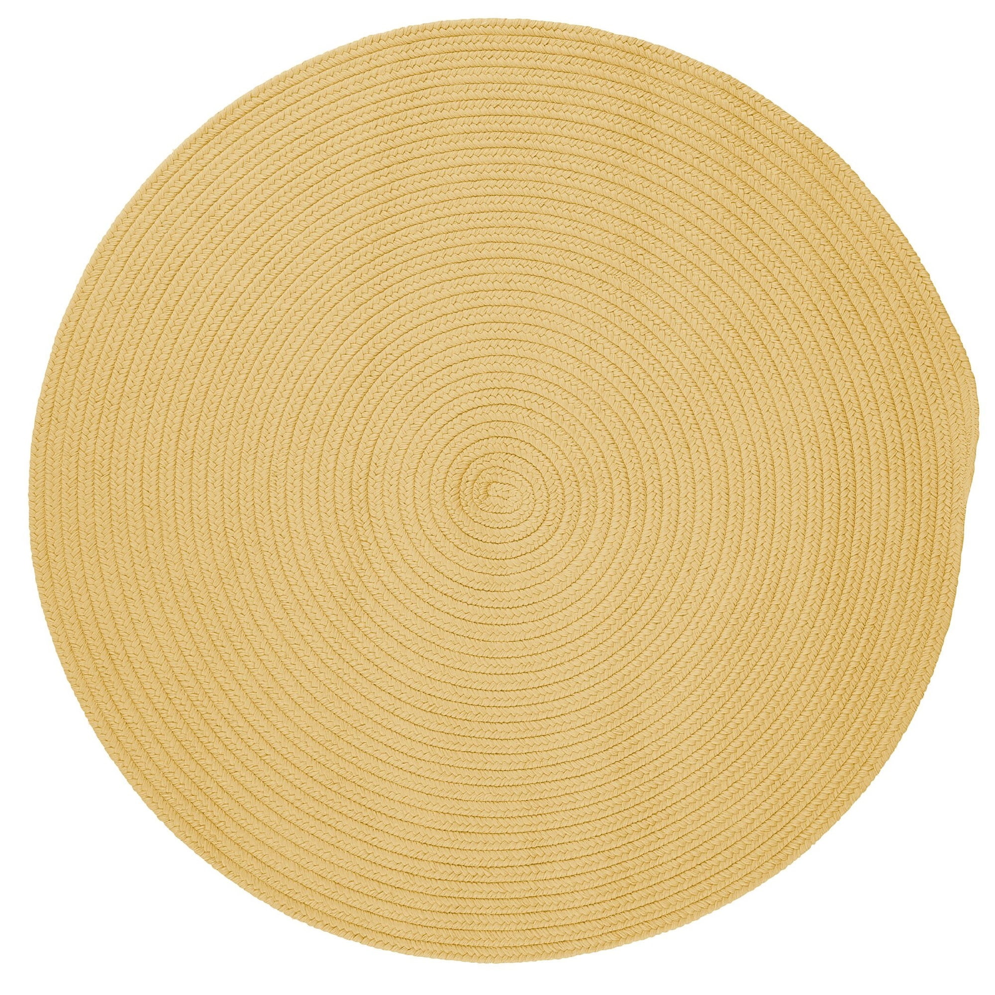 Colonial Mills 10' Pale Yellow Handcrafted Round Braided Area Rug ...