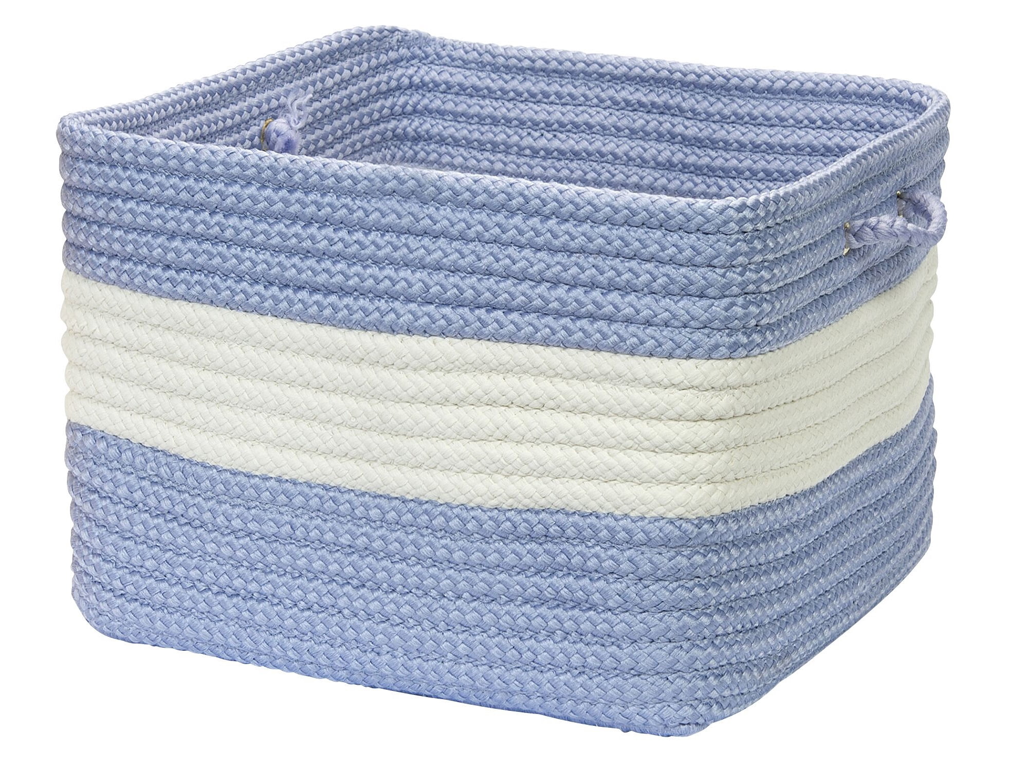Colonial Mills 18" Amethyst Purple Coastal Square Braided Storage ...
