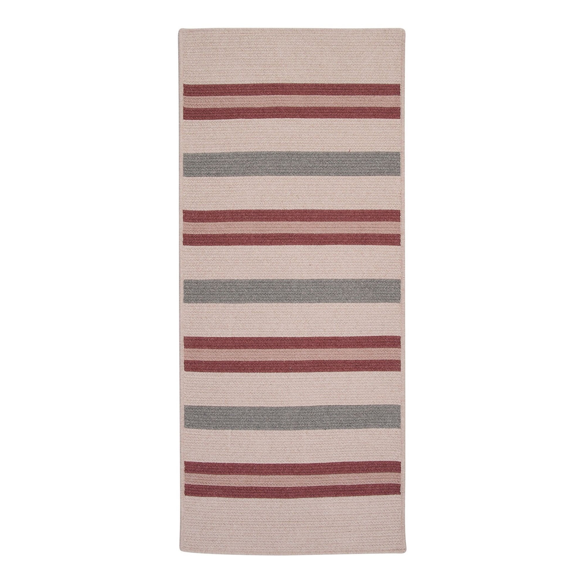 Colonial Mills 2' x 10' Red Striped Reversible Rectangular Area Throw ...