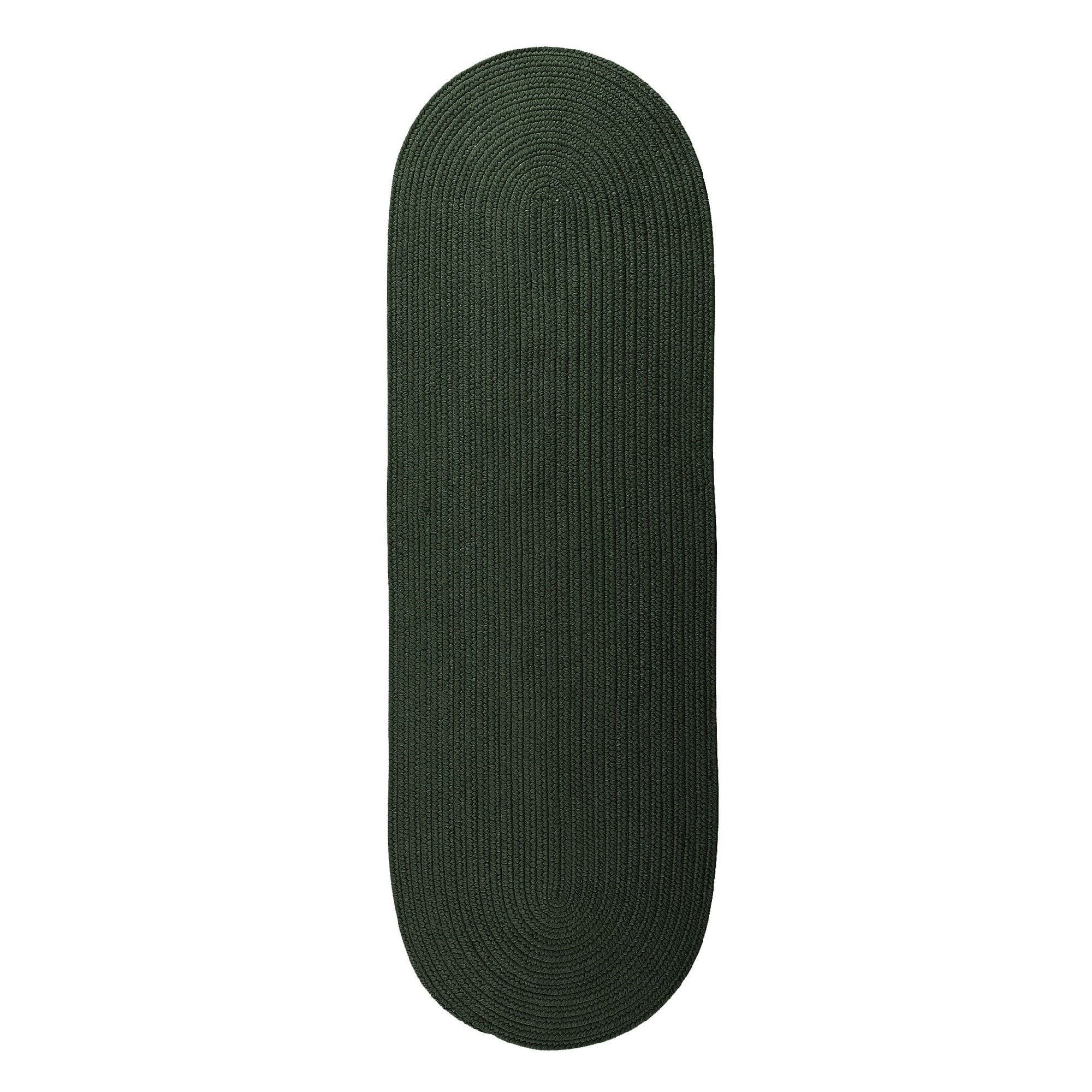 Colonial Mills 2' x 6' Pine Green Oval Handmade Braided Runner Rug ...