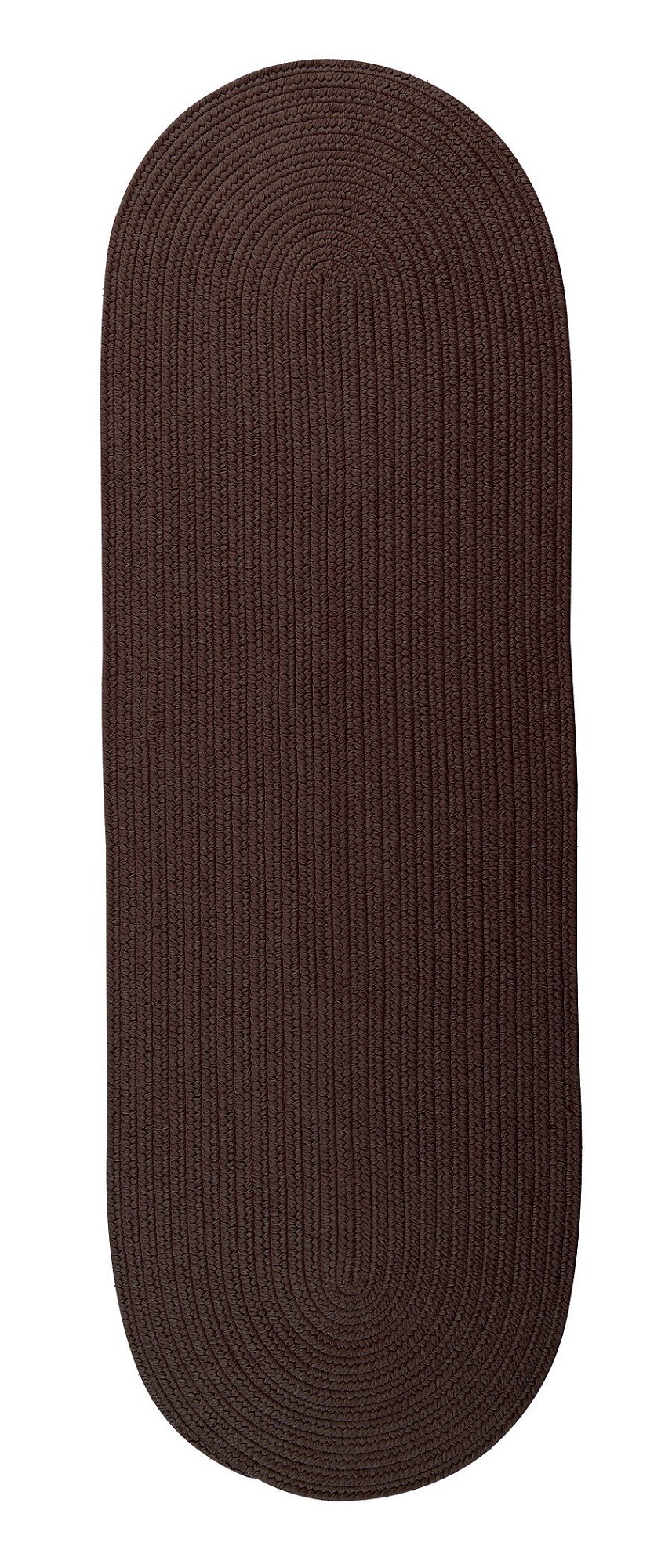 Colonial Mills 2' x 8' Dark Brown Reversible Oval Rug Runner - Walmart.com