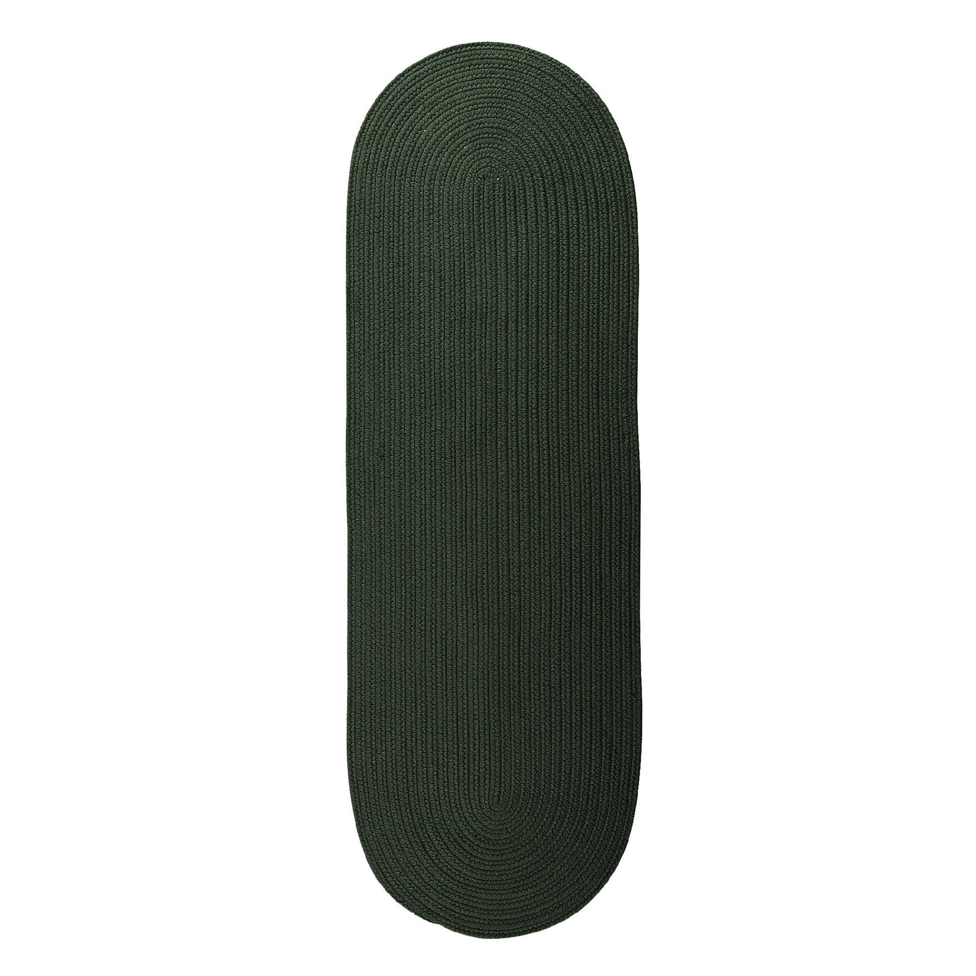 Colonial Mills 2' x 8' Pine Green Oval Handmade Braided Runner Rug ...