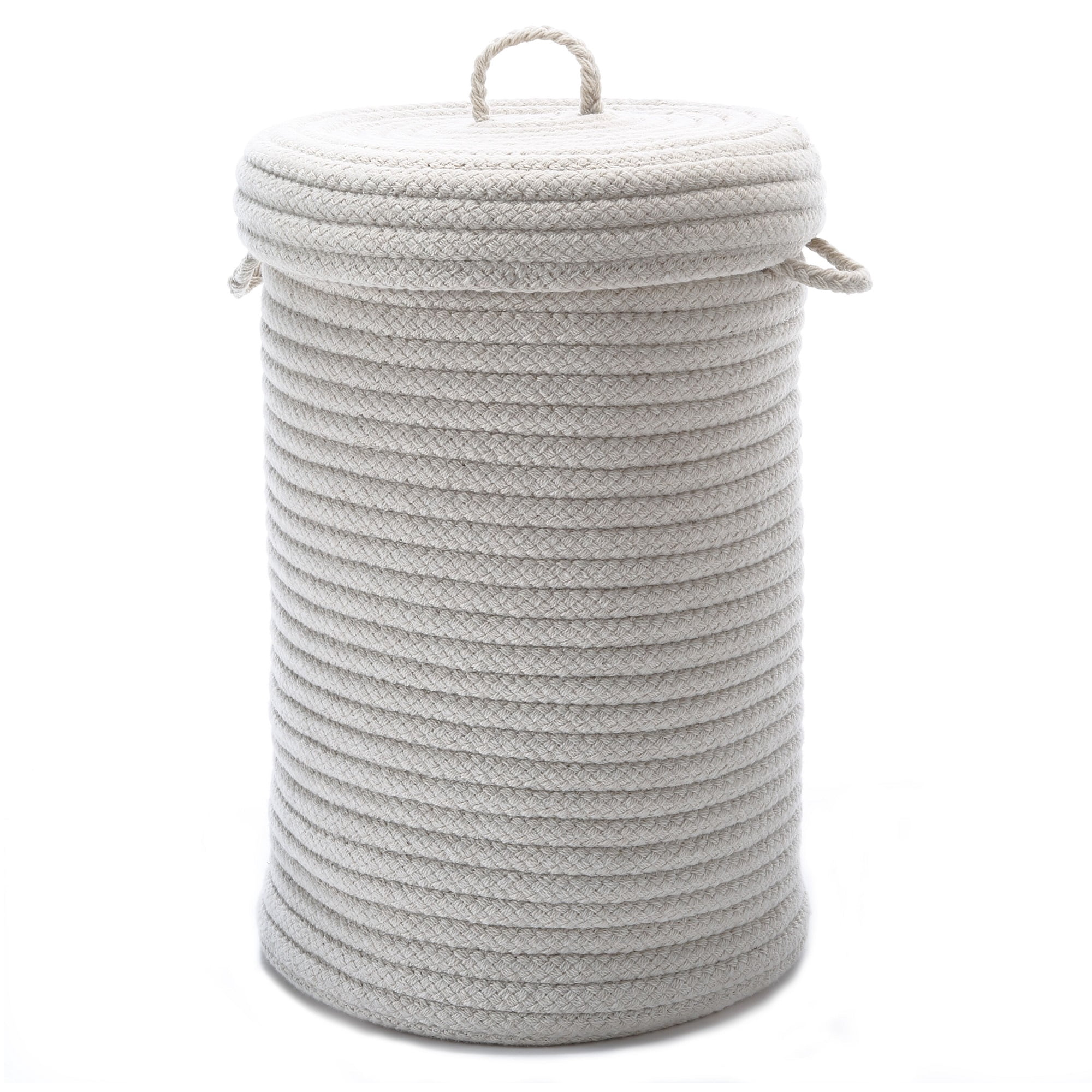 Colonial Mills 24" White Hand Braided Hamper With Lid - Walmart.com
