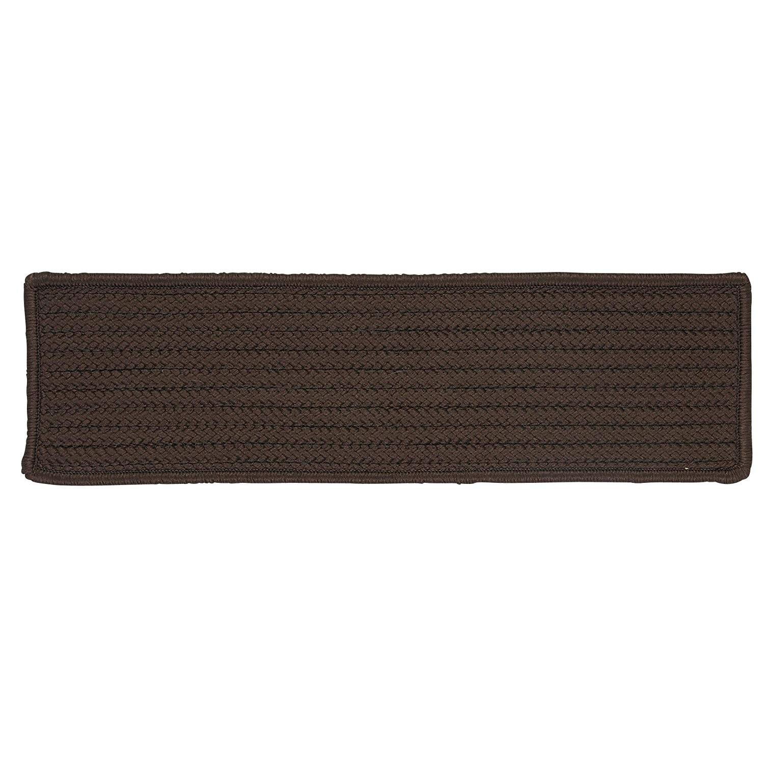 Colonial Mills 28" Gray Solid Braided Stair Tread Reversible ...