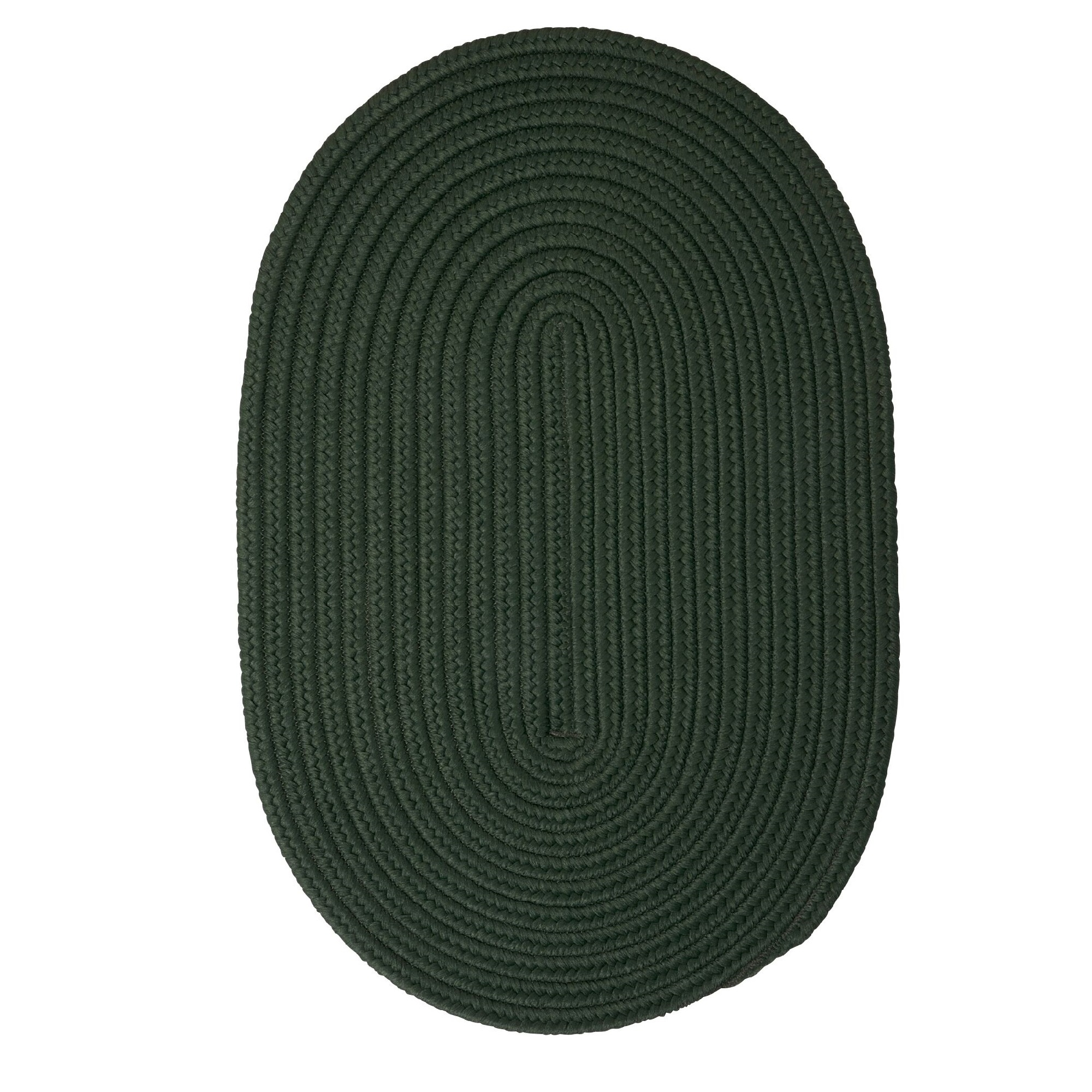 Colonial Mills 3' x 5' Pine Green Oval Handmade Braided Area Rug ...