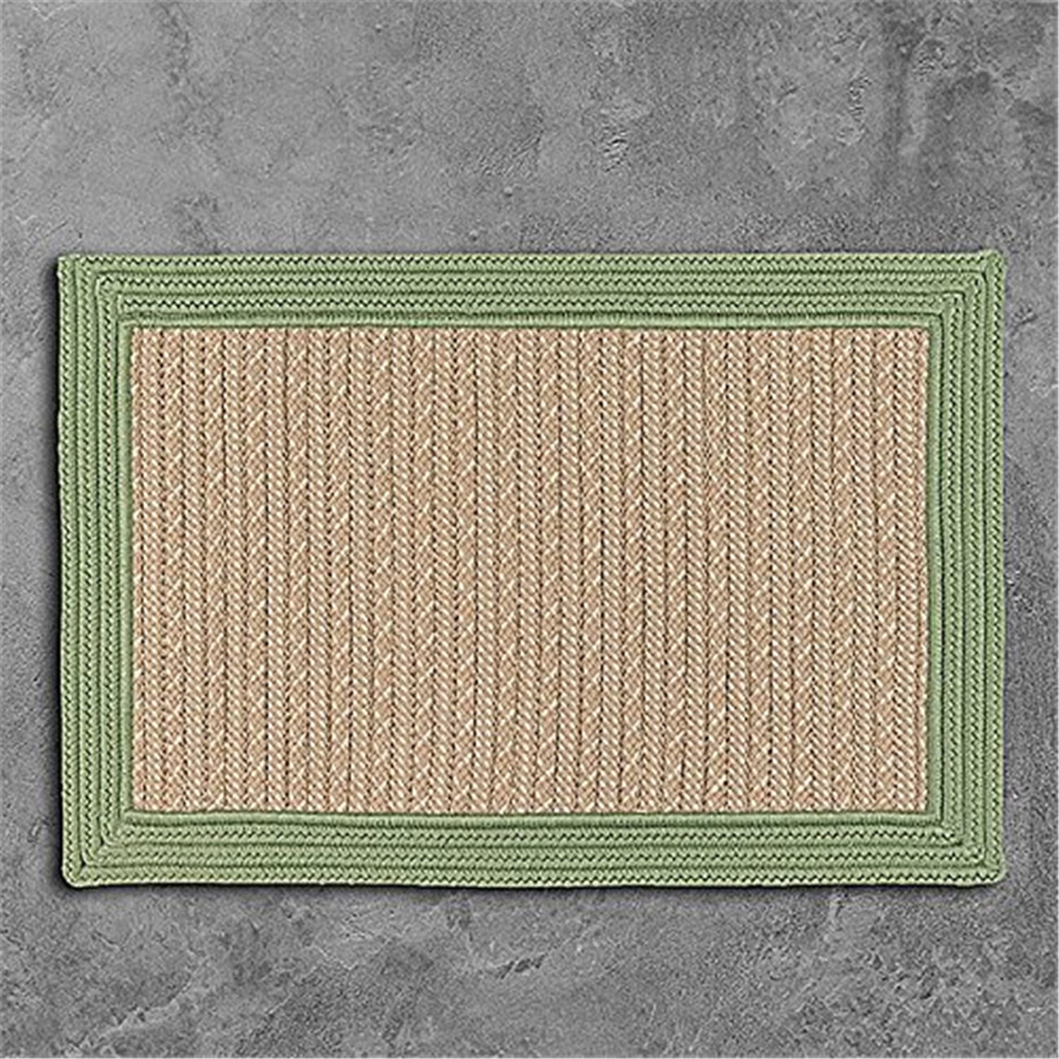 Colonial Mills 4' x 6' Moss Green Farmhouse Rustic-Style Braided Rug ...