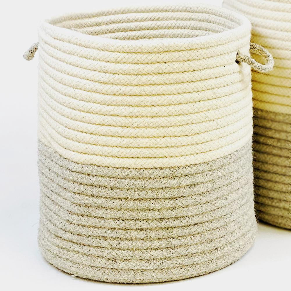 Colonial Mills All-Natural 2 Tone Woven Hampers - Light Grey 17"x17"x22 ...