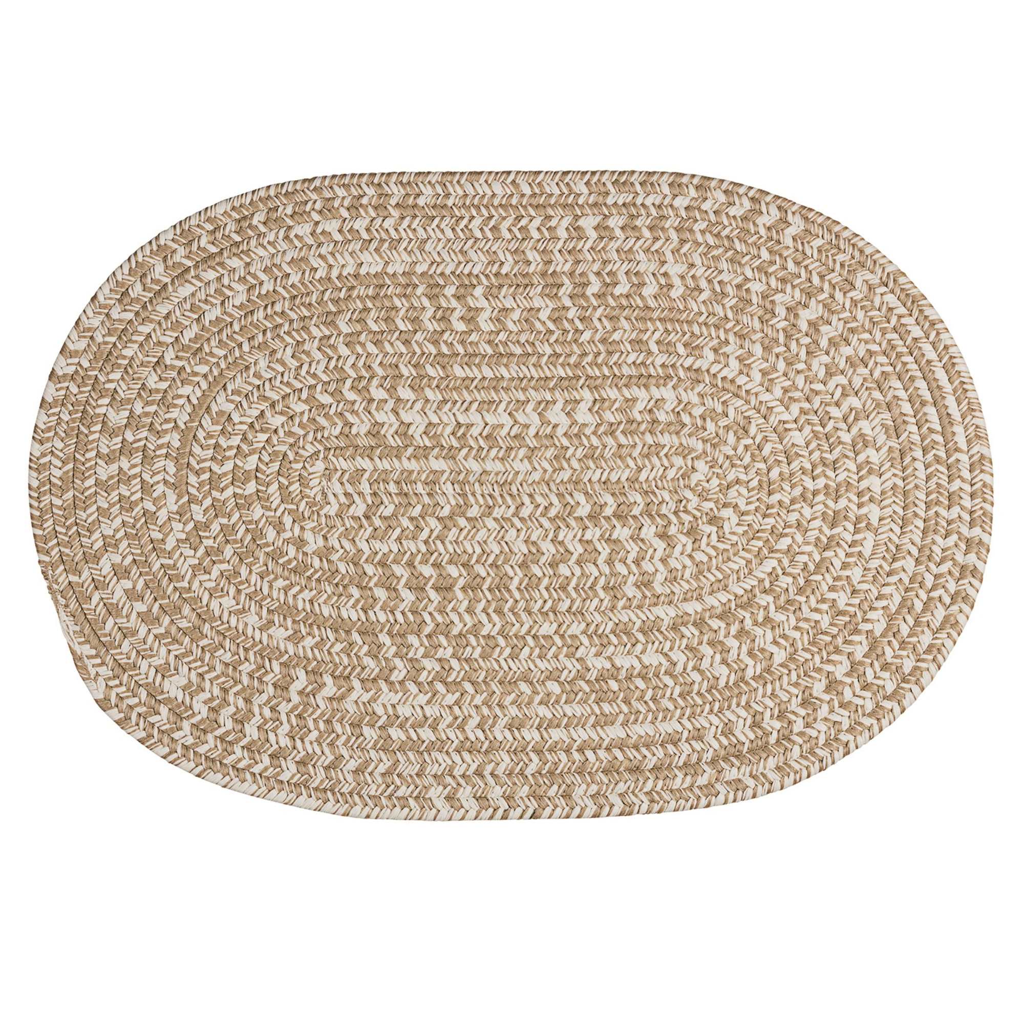 Colonial Mills Beige and Off White Tweed Handcrafted Reversible Oval ...