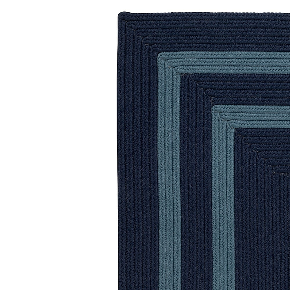 Colonial Mills Clemson Double Border Braided Area Rug Blue Lites 12' x ...