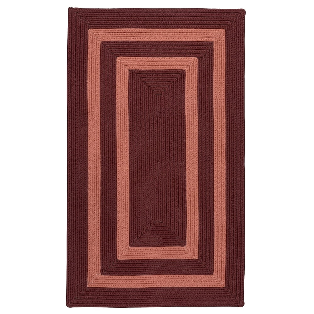Colonial Mills Clemson Double Border Braided Area Rug Rusted Red 12' x ...