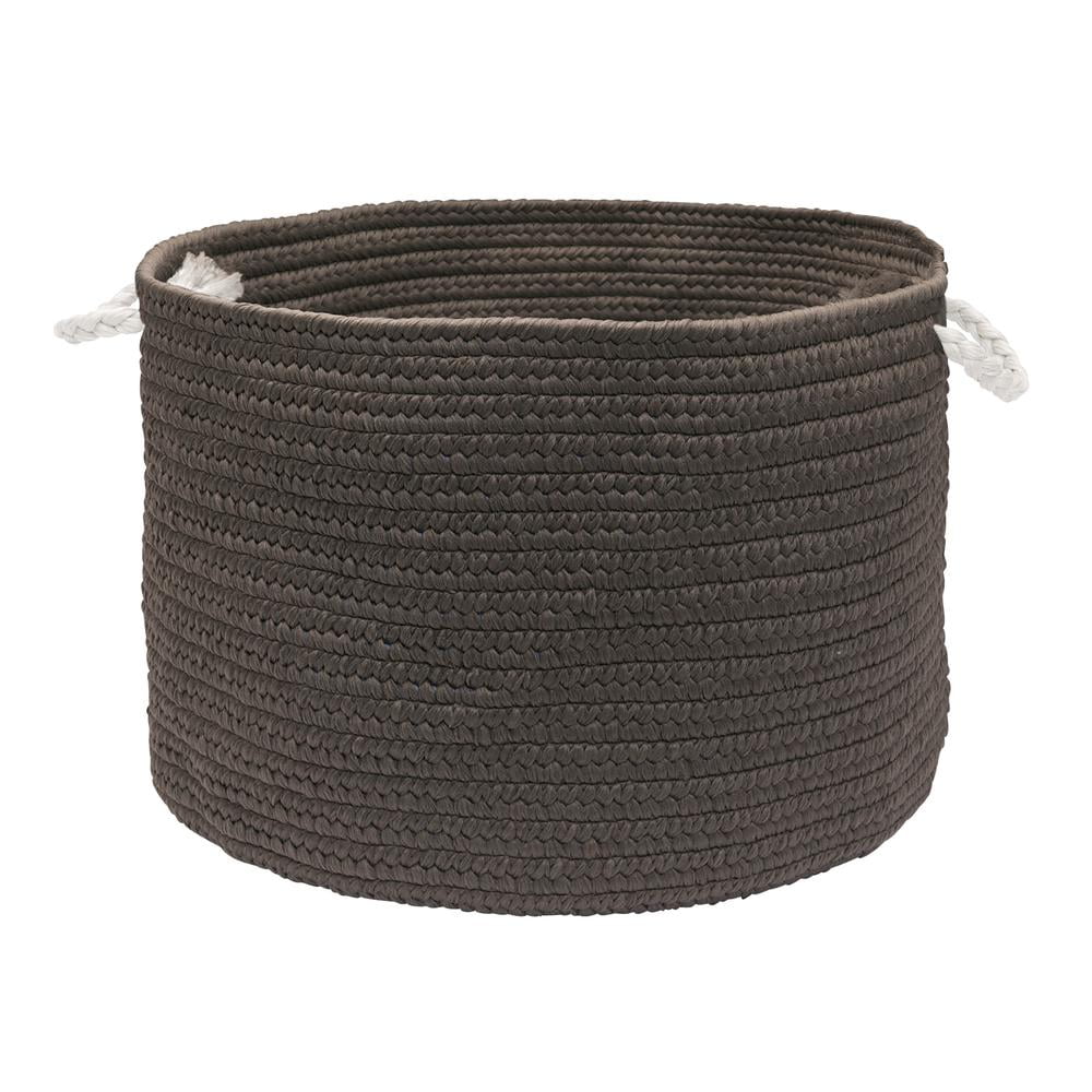 Colonial Mills Colorful Braided Toy Basket - Graphite 20"x20"x12 ...