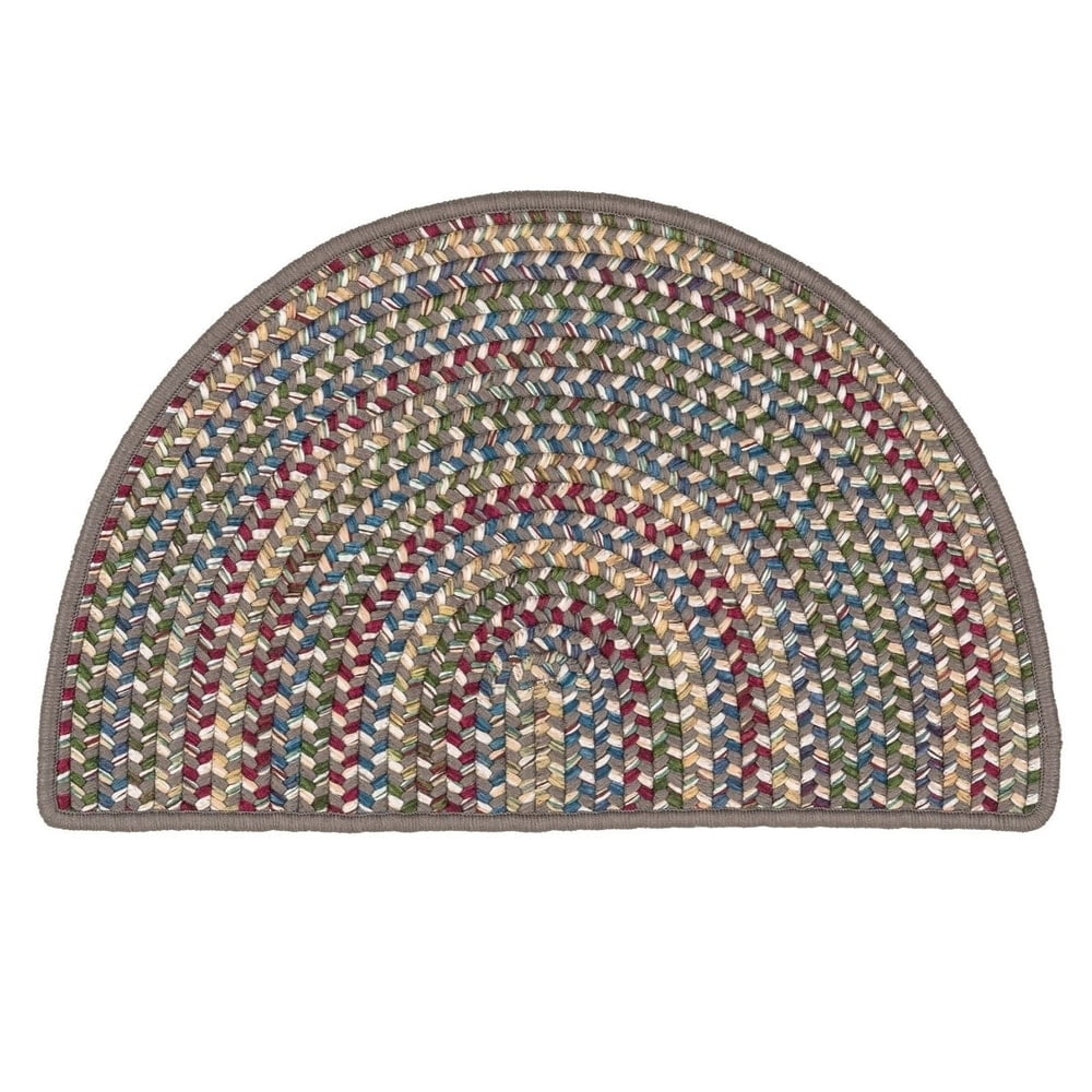 Colonial Mills Farmhouse Braided Machine Washable Hearth Rug Stone Grey ...