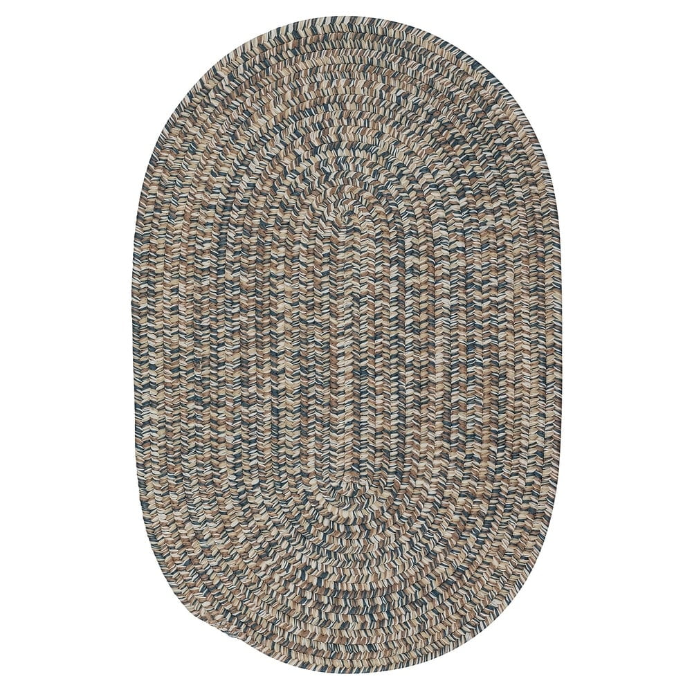 Colonial Mills Farmstand Rustic Braided Tweed Oval Area Rug Lake Blue 7 ...